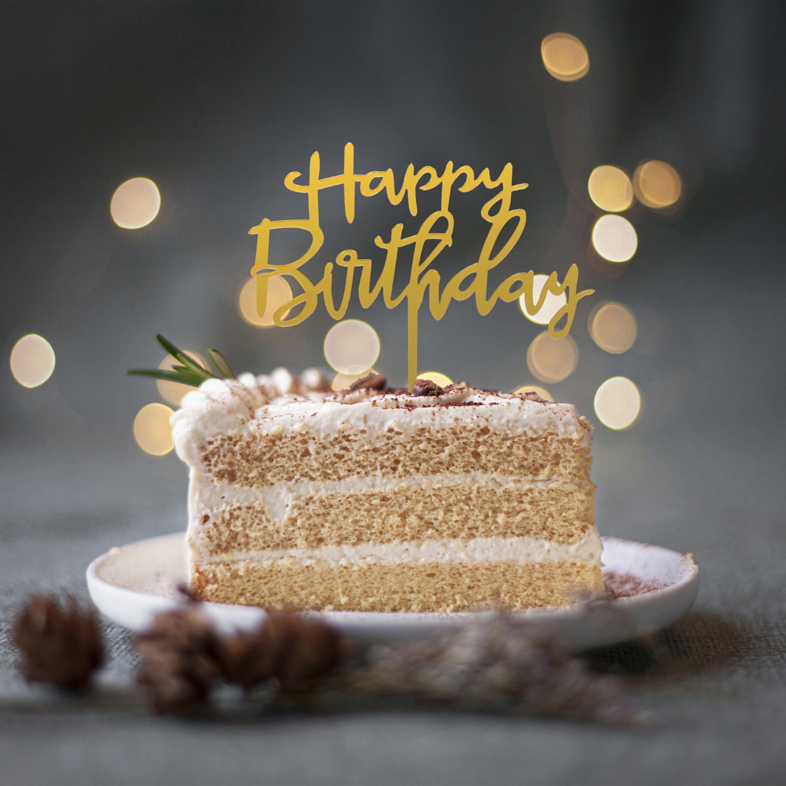 WHAMVOX 10pcs Happy Birthday Cake Toppers Assorted Color Plastic Cake ...