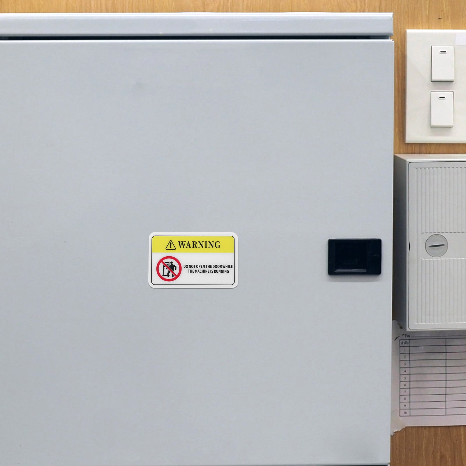 WHAMVOX 10pcs Industrial Equipment Safety Stickers Do Not Open The Door ...