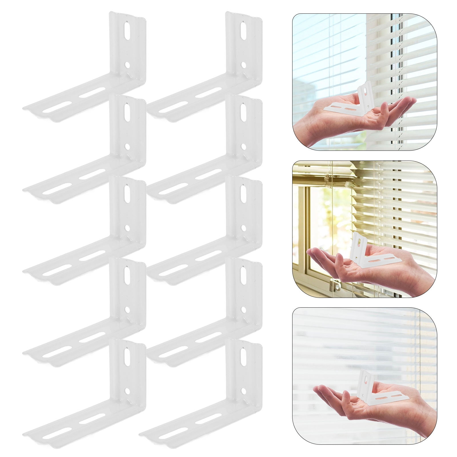 WHAMVOX 10pcs L Shaped Vertical Blind Bracket Blind Metal Bracket ...