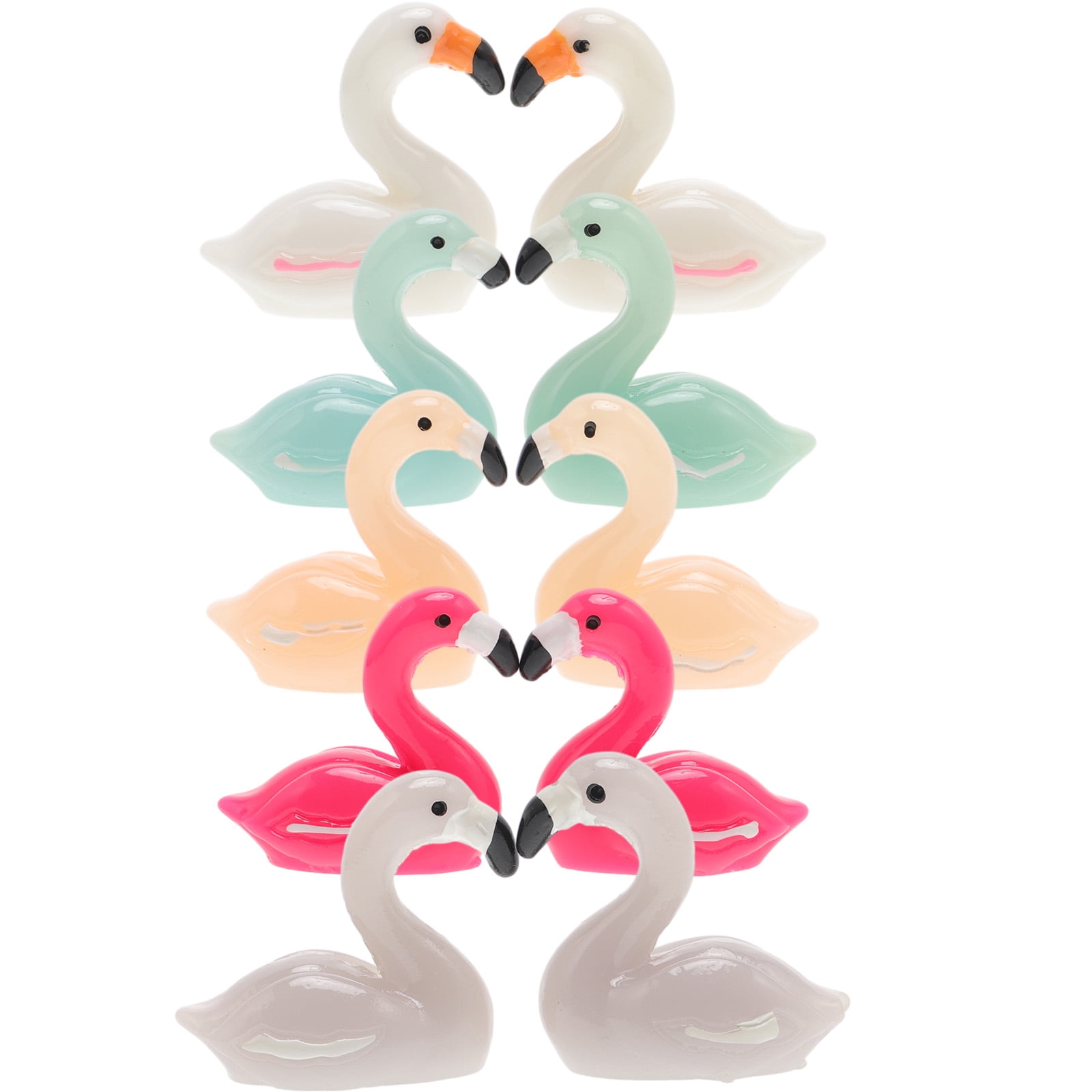 WHAMVOX 10pcs Mini Stuff Miniature Flamingo Flamingo Yard Decorations ...