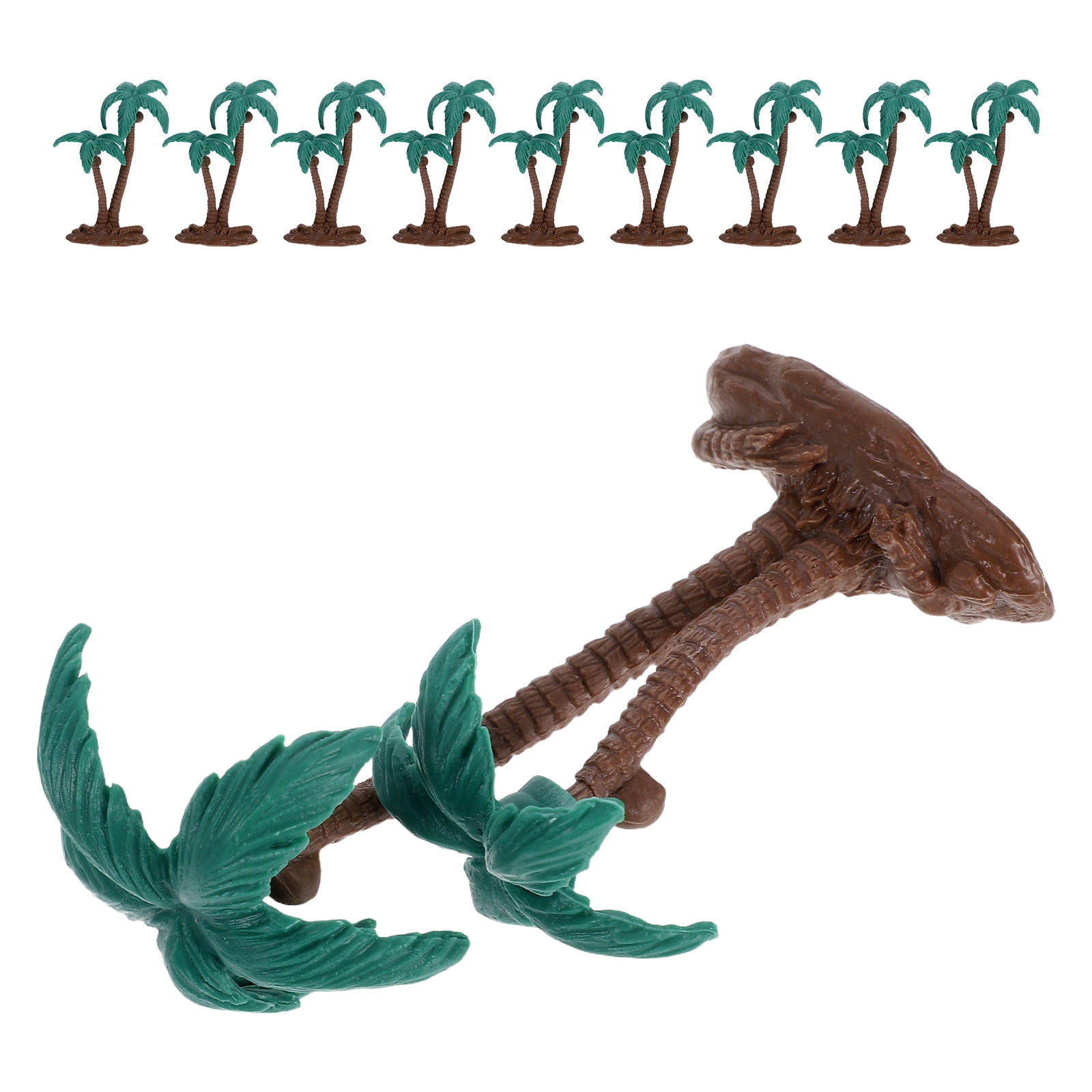 WHAMVOX 10pcs Miniature Palm Trees Model Diorama Realistic Coconut Tree ...