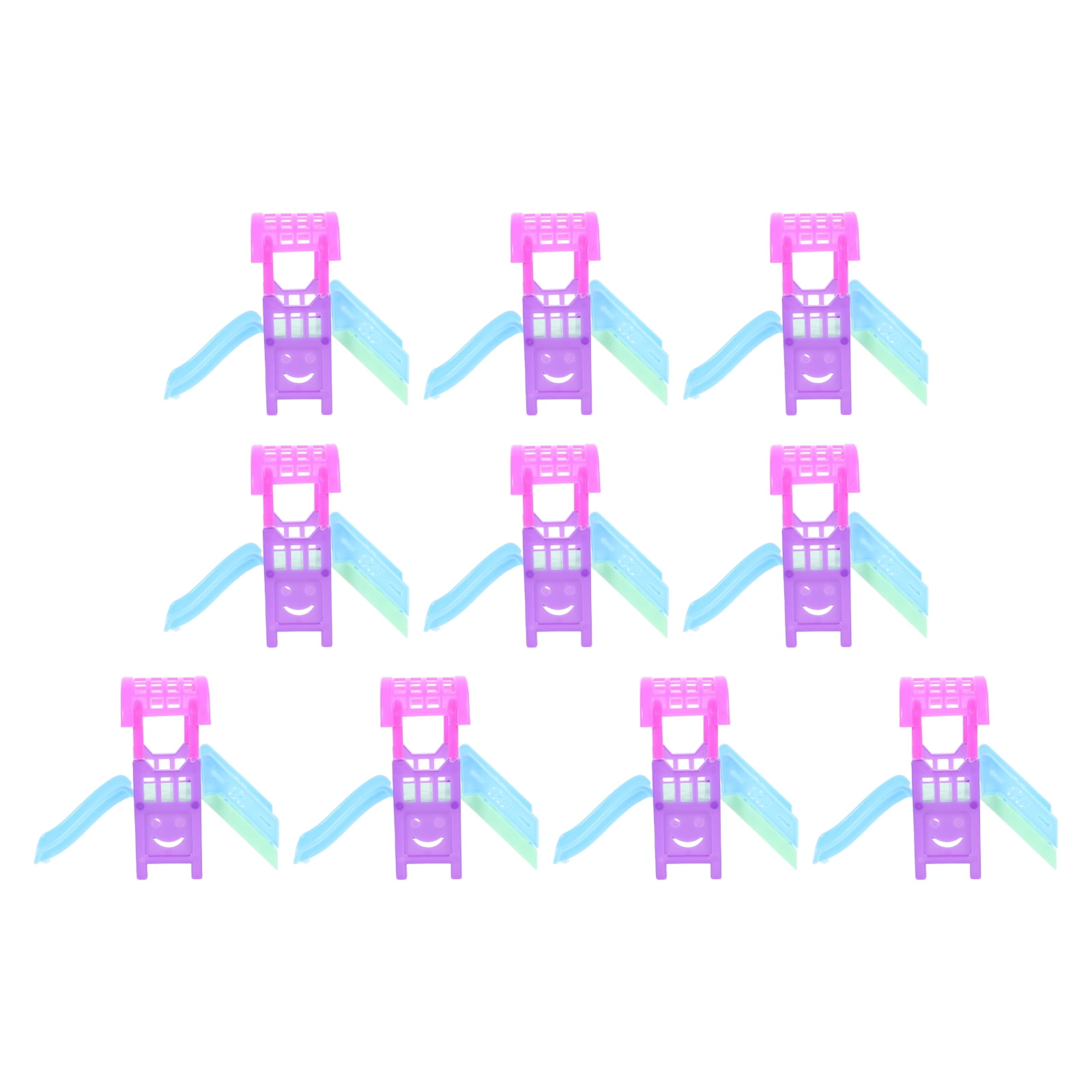 WHAMVOX 10pcs Miniature Playground Models Kids Mini Slide Toy Model ...