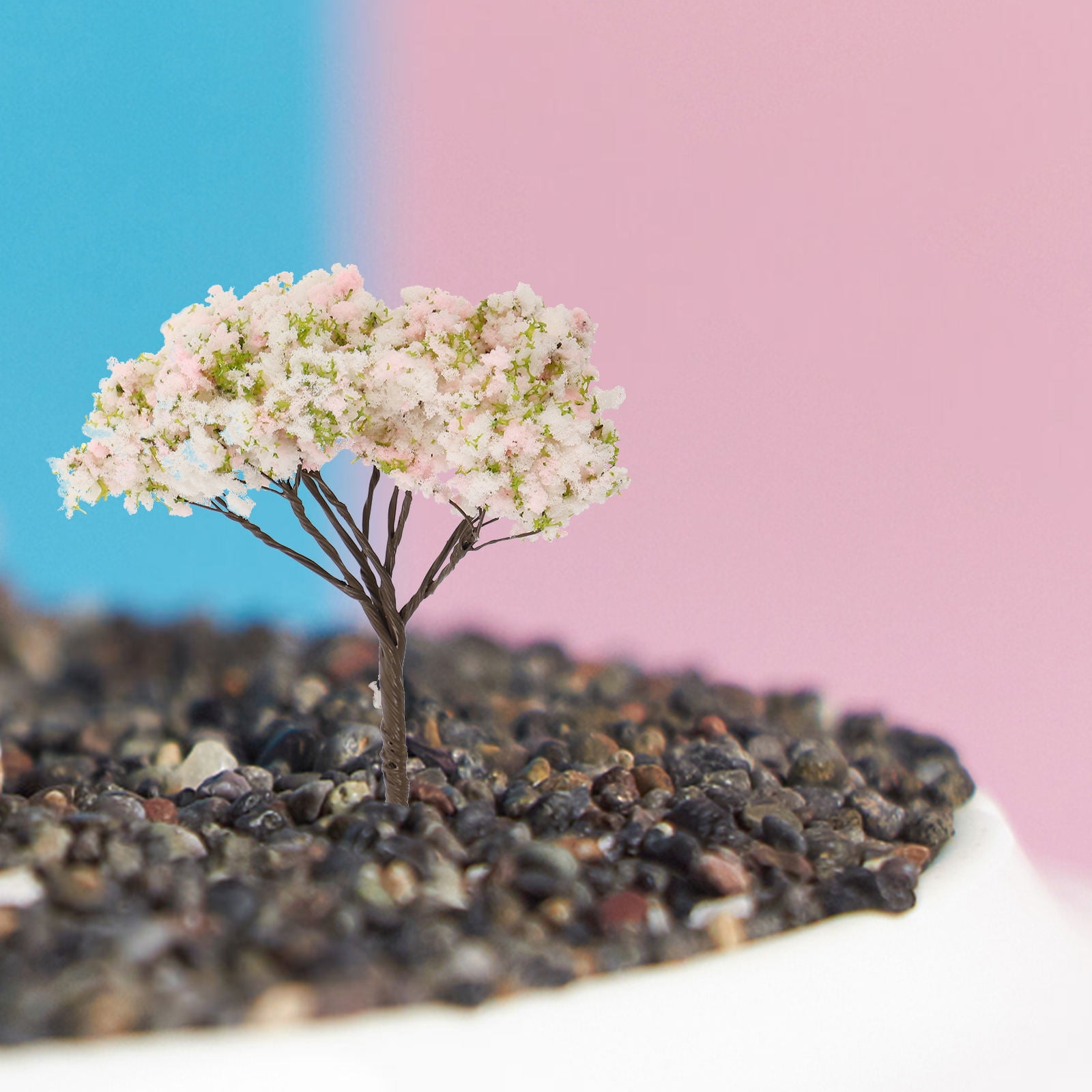 WHAMVOX 10pcs Model Flower Trees Fake Miniature Trees Diorama Supplies ...