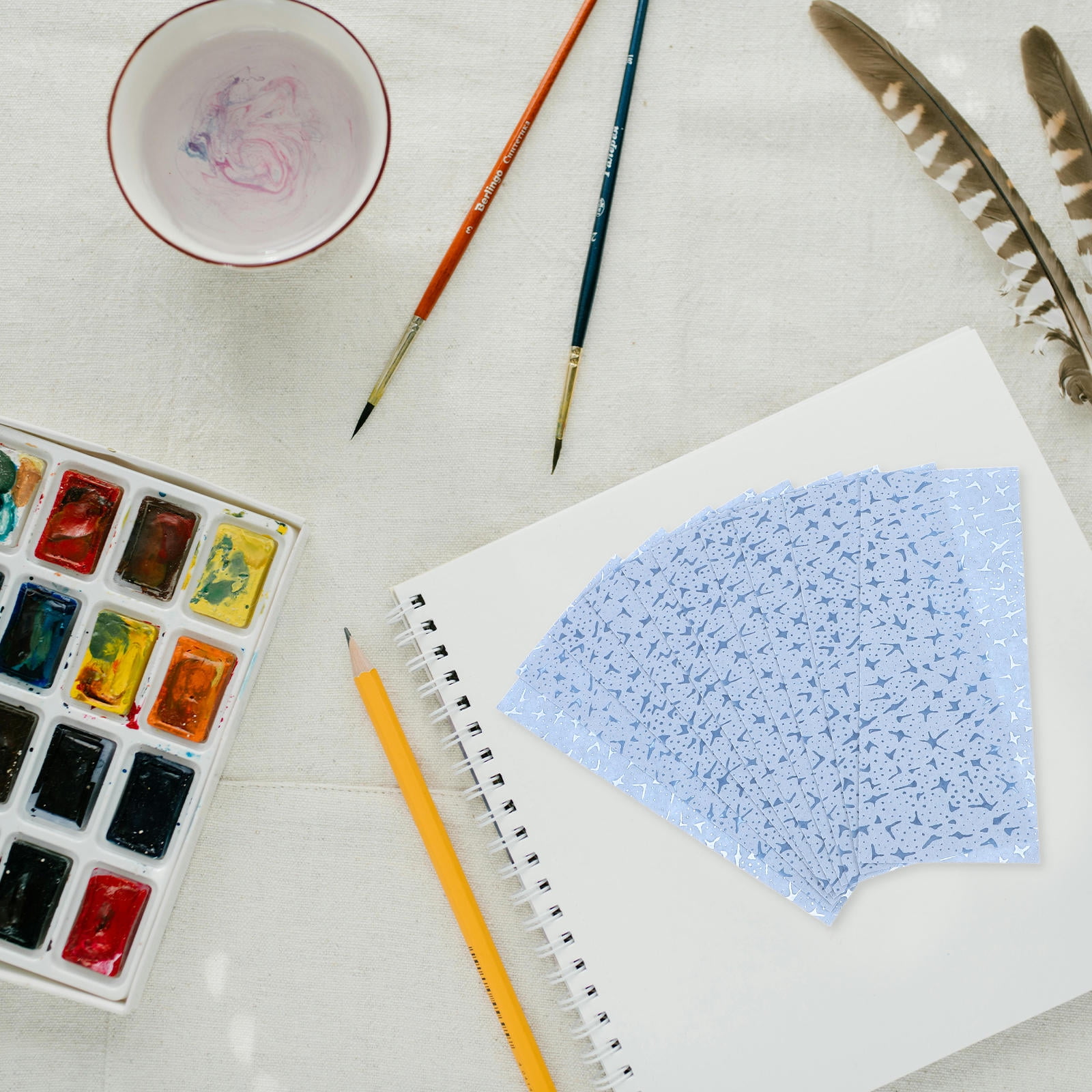 WHAMVOX 10pcs Palette For Model Painting Water-Based Paint Brush Paper ...