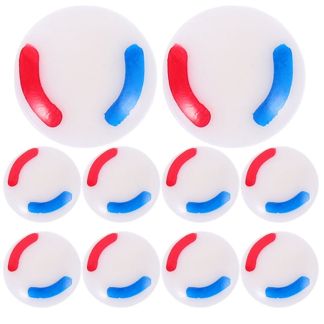 WHAMVOX 10pcs Plastic Hot Cold Water Labels For Red And Blue Tags Clear ...