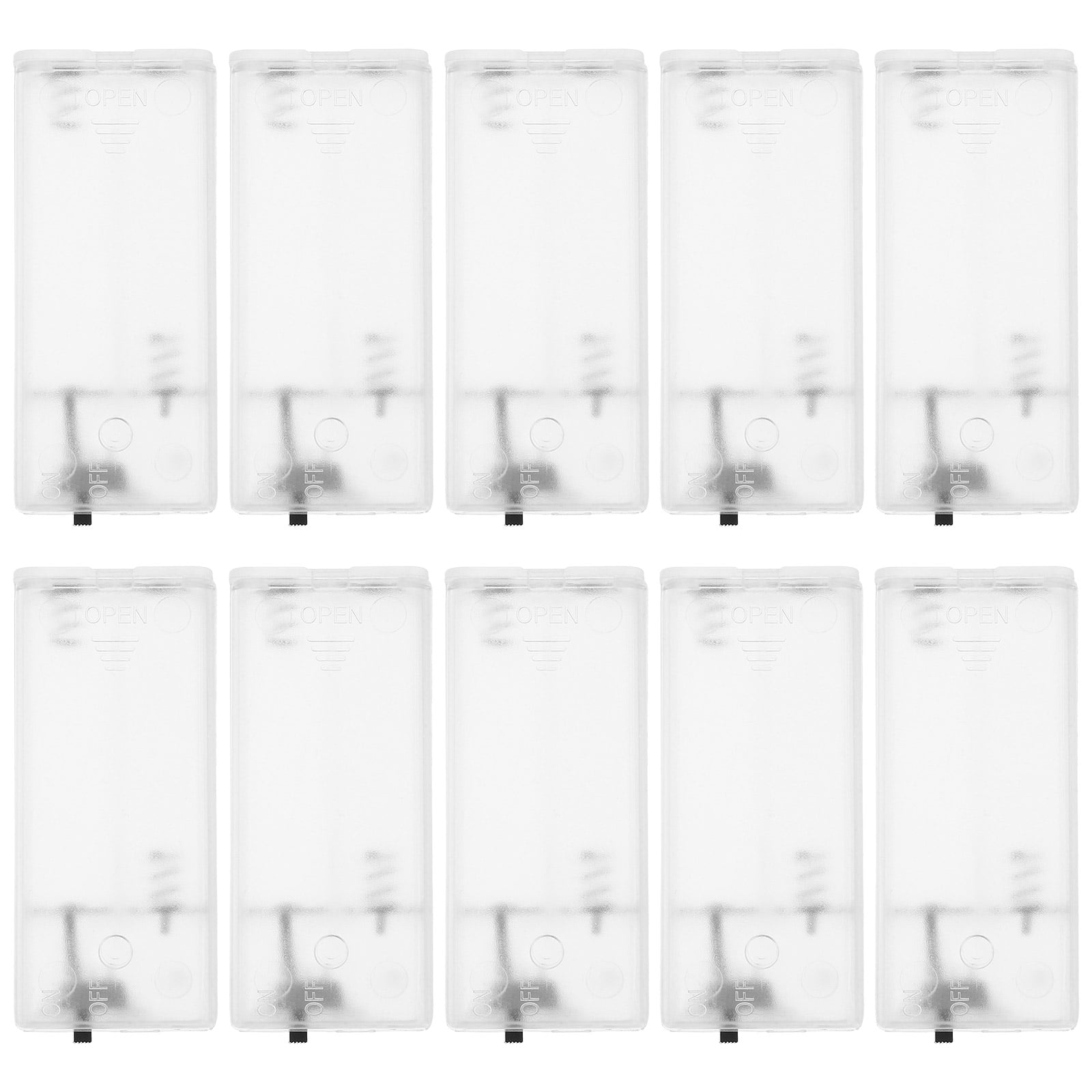 WHAMVOX 10pcs String Lights Battery Box Empty Battery Holder Plastic ...