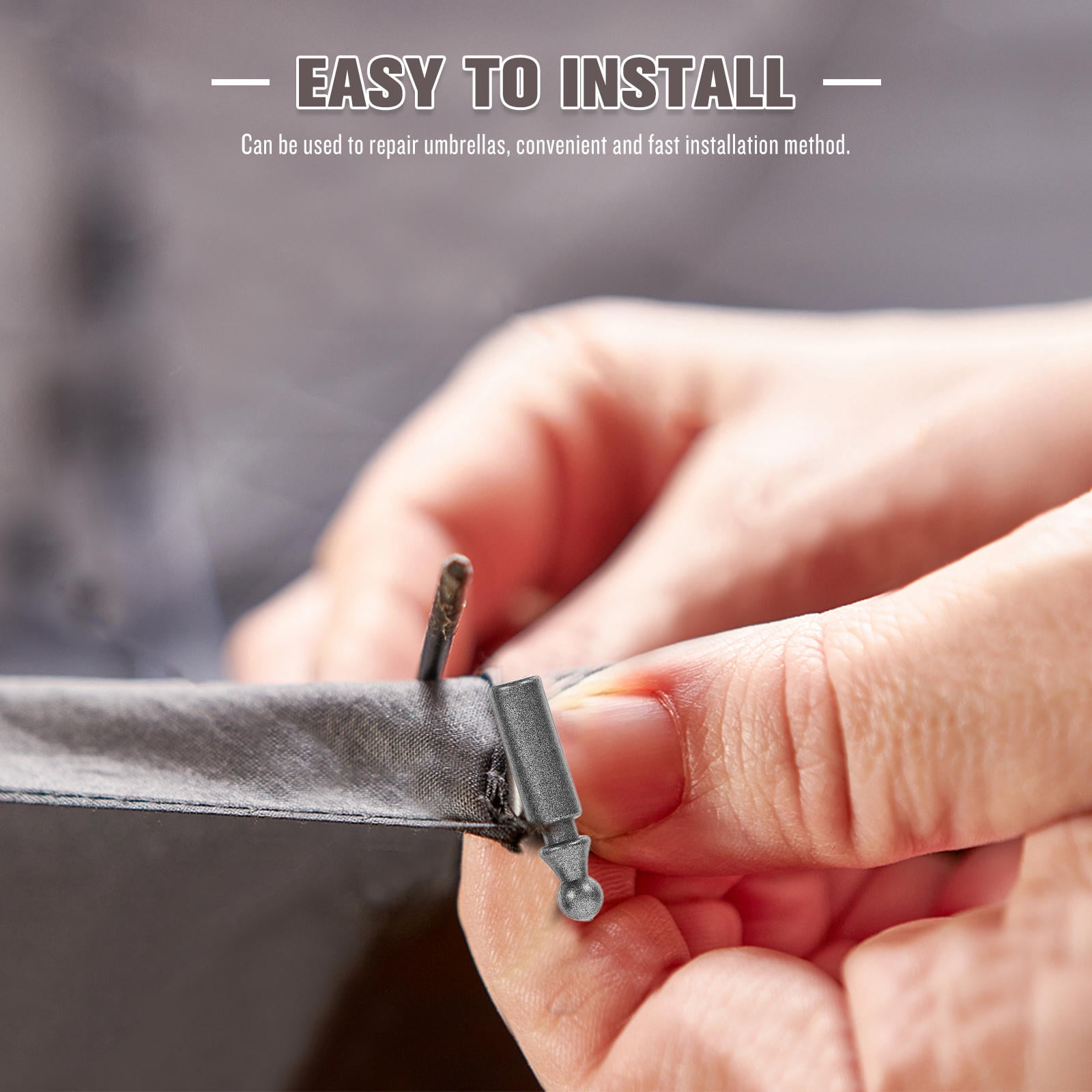 WHAMVOX 10pcs Universal Umbrella Tail Beads Plastic Umbrella Bone ...