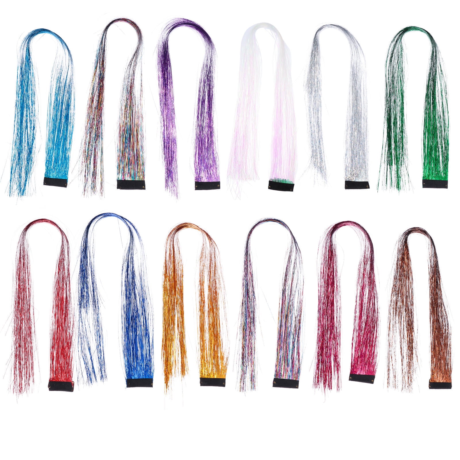 WHAMVOX 11 Pcs Color Strip Wig Ribbon Hair Accessories for Holidays ...