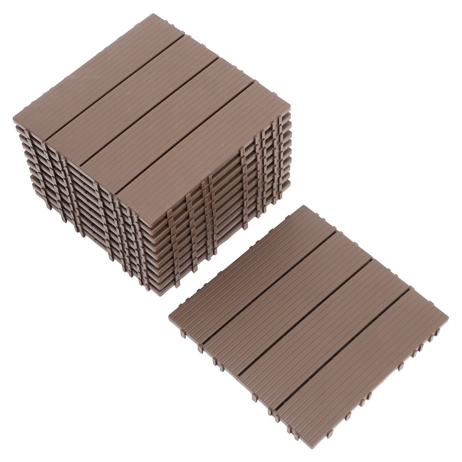 WHAMVOX 11pcs Imitation Wood Interlocking Decking Floor Interlocking ...