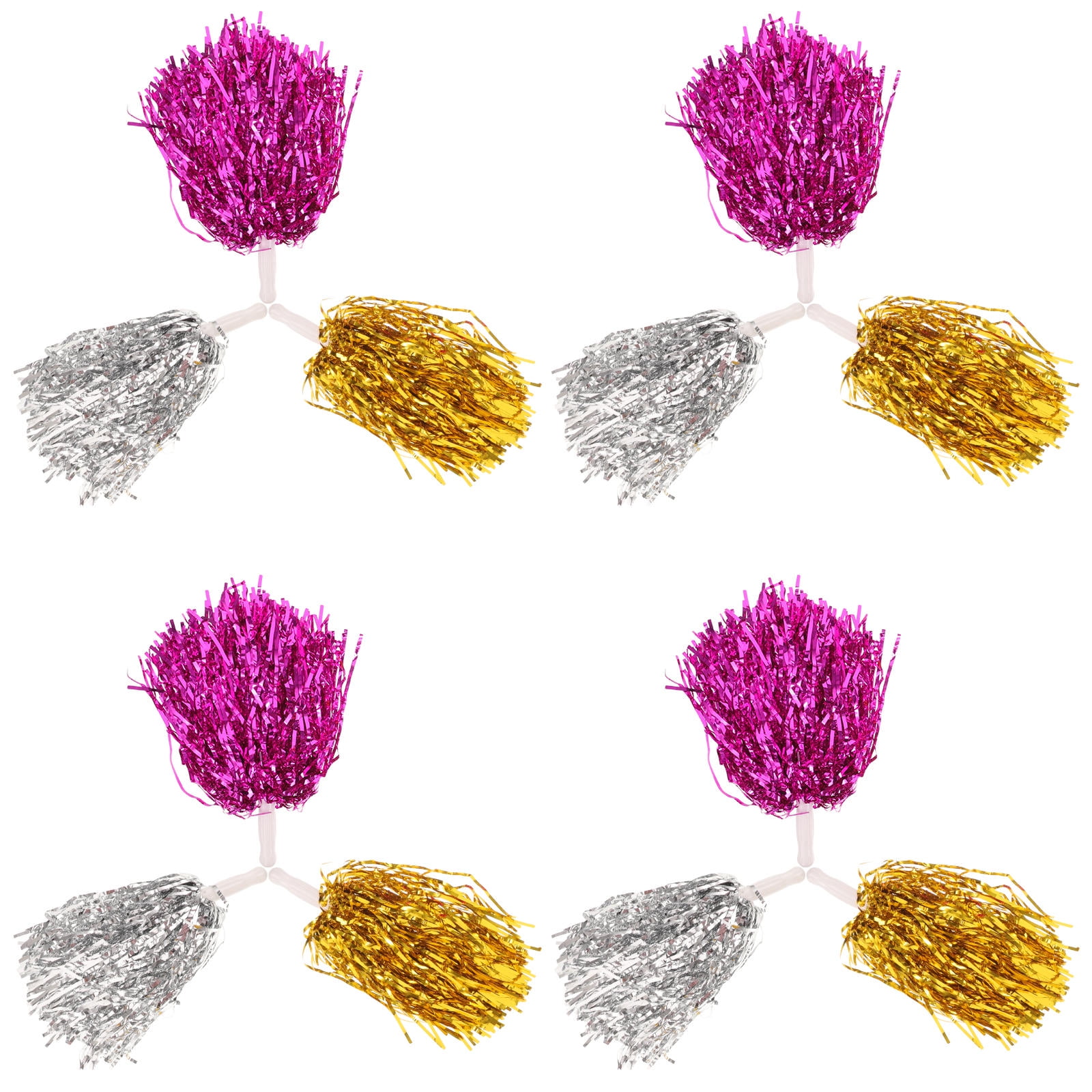 WHAMVOX 12 Assorted Color Cheerleader Pom Poms for Cosplay Durable PET ...