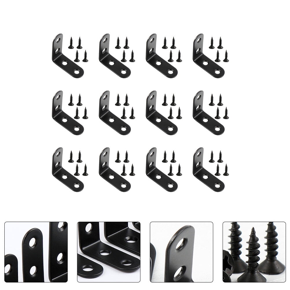 WHAMVOX 12 PCS 90 Degree Corner Bracket Heavy-duty Brace Sturdy Angle ...