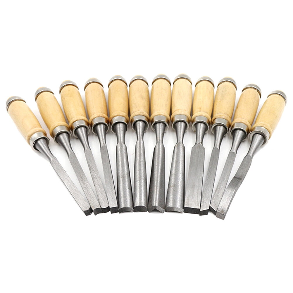 WHAMVOX 12 PCS Woodworker Chisel Professional Tool Set Crafts Carving ...