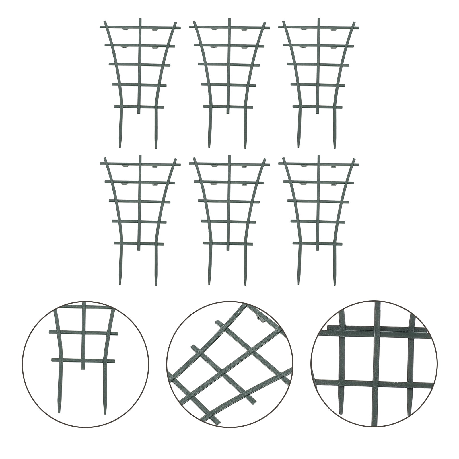 HEANUJJ Outdoor Tomato Cage 12Pcs PP Mini Climbing Frame Black ...