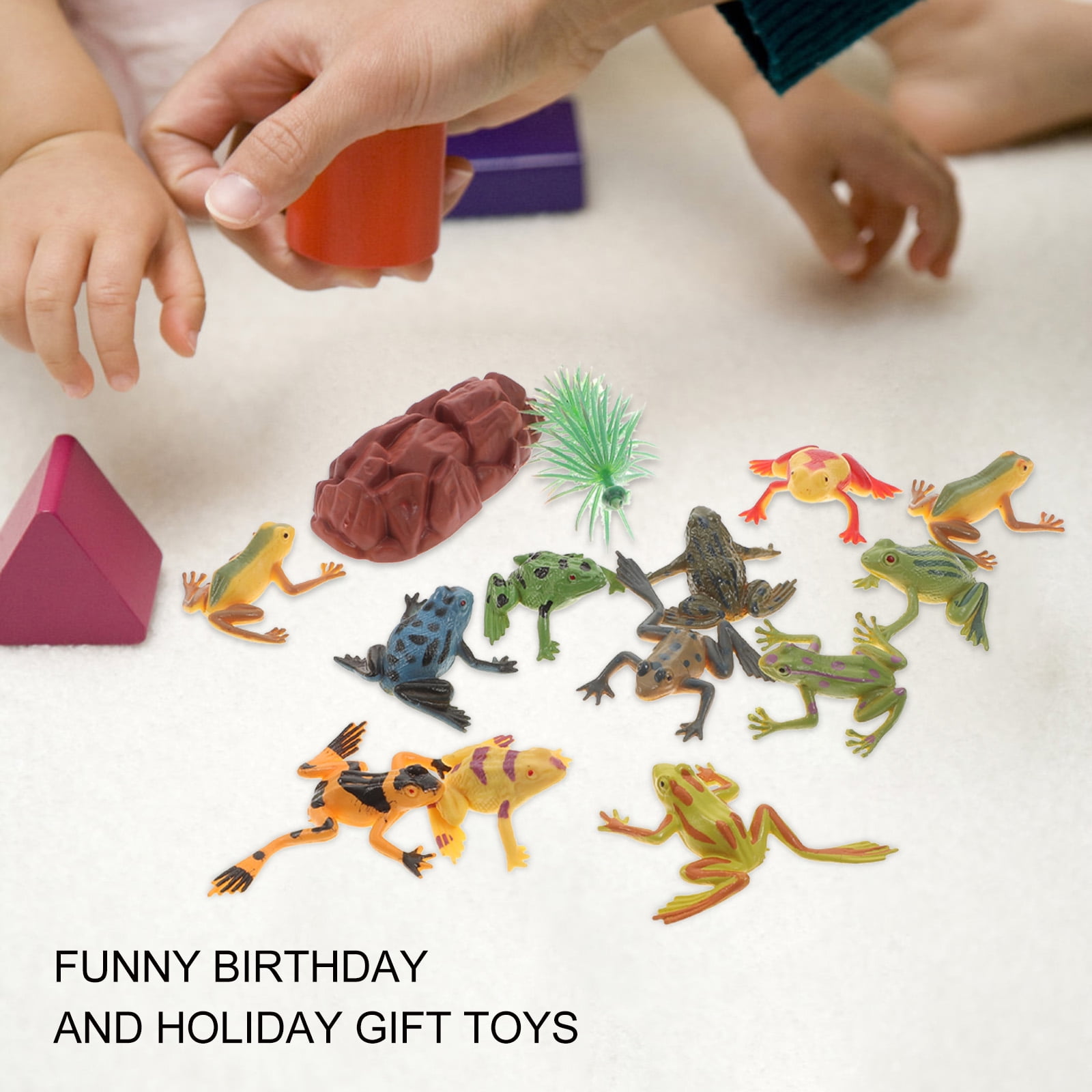 WHAMVOX 12 Pcs Figurines for Kids Frog Decorations Classroom Frogs Toys ...