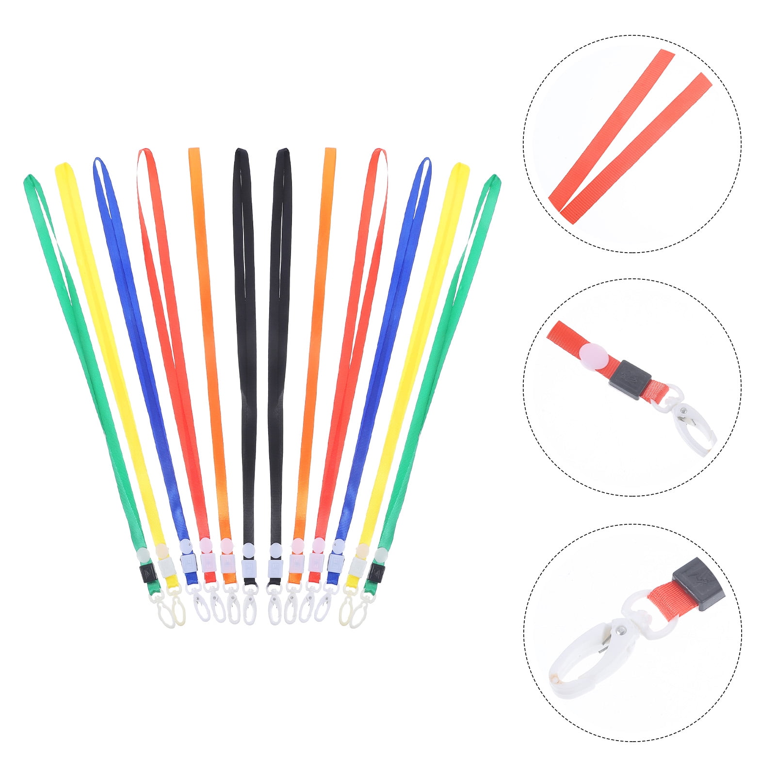 WHAMVOX 12 Pcs Name Tag Lanyard Badge Holder Lanyards Neck Strip Office ...