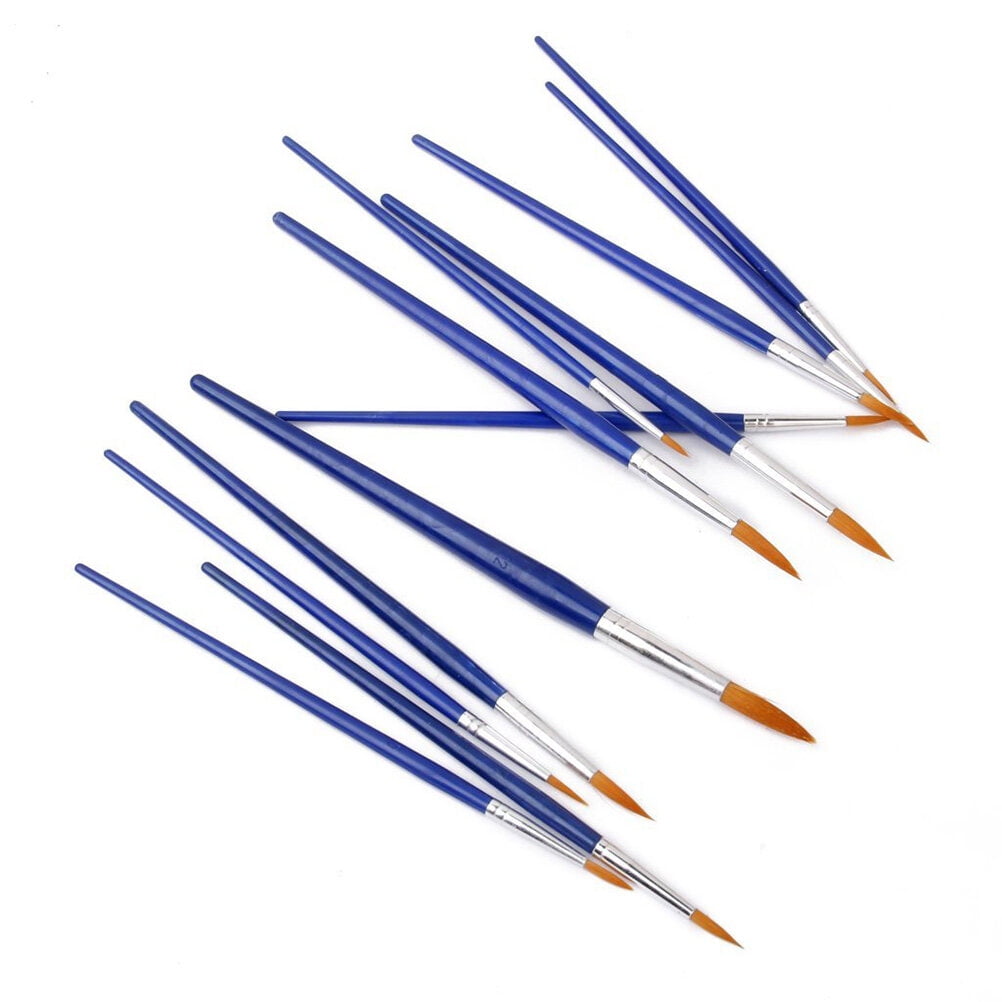WHAMVOX 12 Pcs Oil Paintbrush Artist Brush Set for Beginners Blue ...