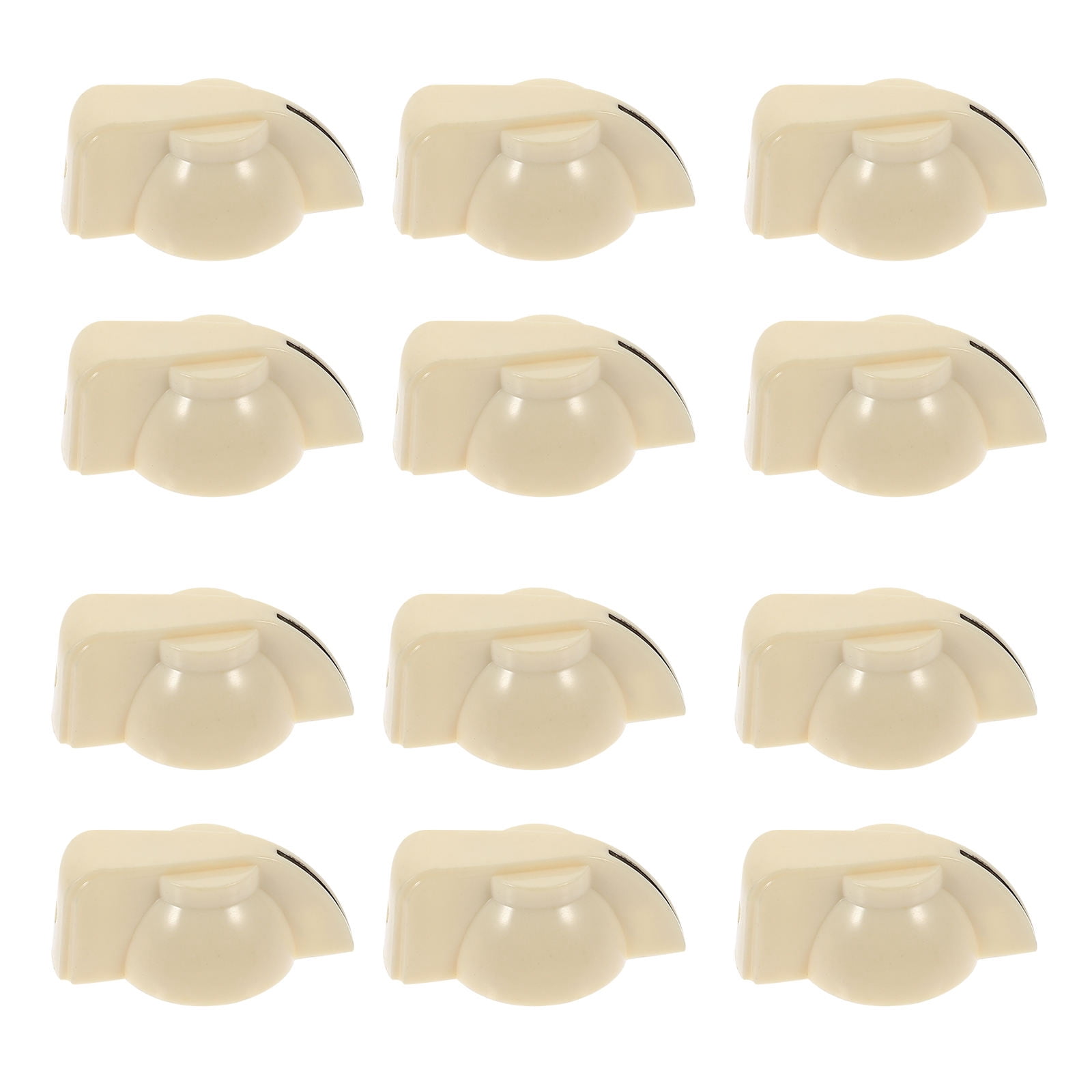 WHAMVOX 12 Pcs Potentiometer Knob Cap Volume Control Bass Guitar Beige ...