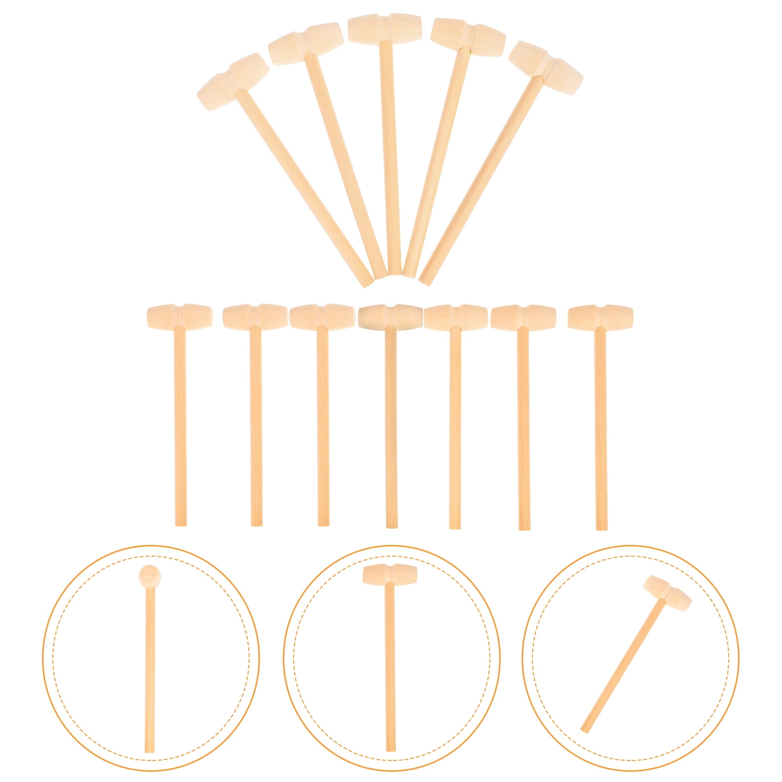 WHAMVOX 12 Pcs Small Hammer Toys Mini Mallet Hammers for Crafts Child ...