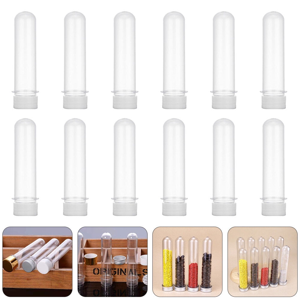 WHAMVOX 12 Pcs Tube Sensory Bottles Bulk Tubes Empty White - Walmart.com