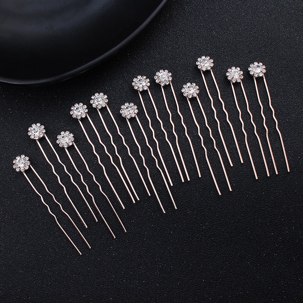 WHAMVOX 12 Pcs Wedding Flowers for Bride Hair Fork Miss Child - Walmart.com