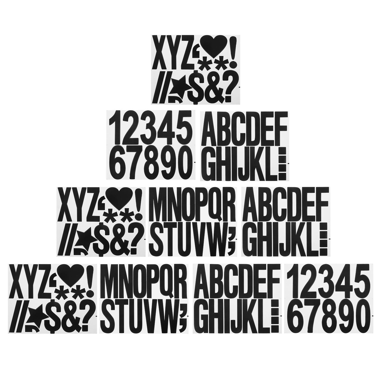WHAMVOX 12 Sheets Self Adhesive Letters And Numbers Stickers Decals For ...