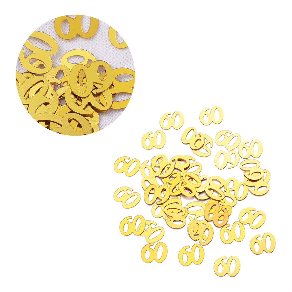 WHAMVOX 1200pcs Golden Number Confetti for Birthday and Anniversary ...