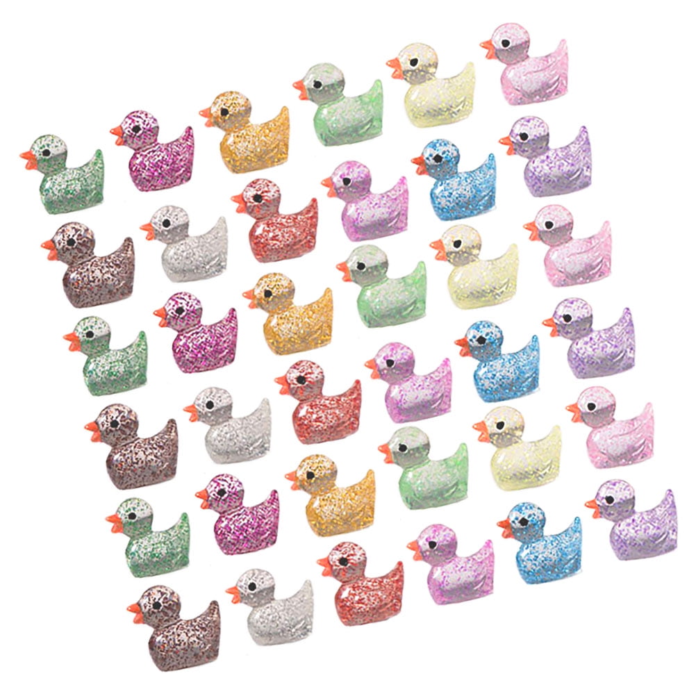 WHAMVOX 120pcs Mini Resin Ducks Miniature Animal Figures For Diy ...