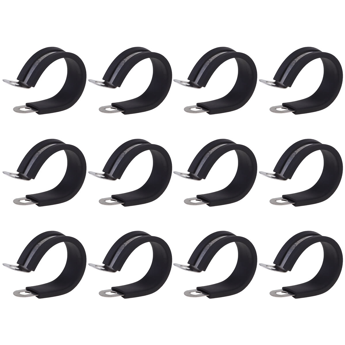 WHAMVOX 12Pcs Cable Clamp R-Type for Cable Management 9.7x1.8x0.7in ...