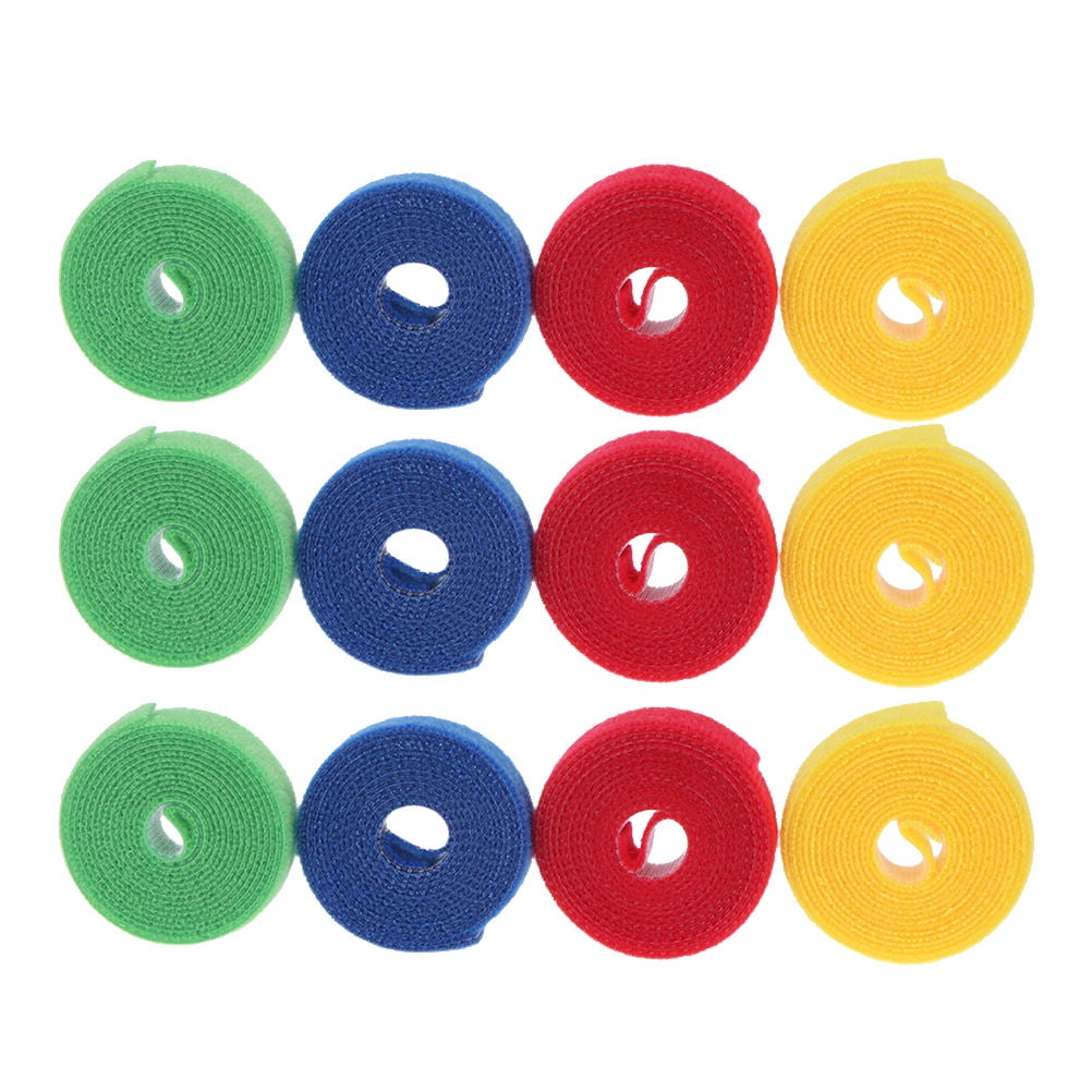 WHAMVOX 12Pcs Colorful Back-to-Back Sticker Cable Ties Wires Beam Line ...