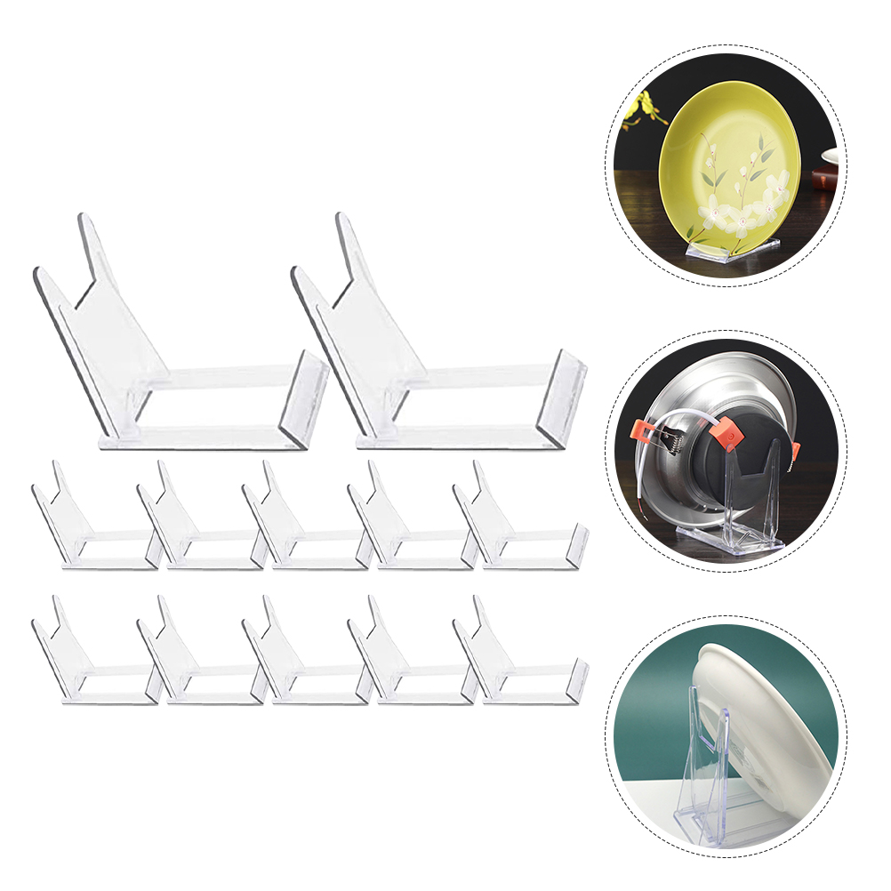 WHAMVOX 12Pcs Display Stands for Plate Plastic Plate Stands Photo Frame ...