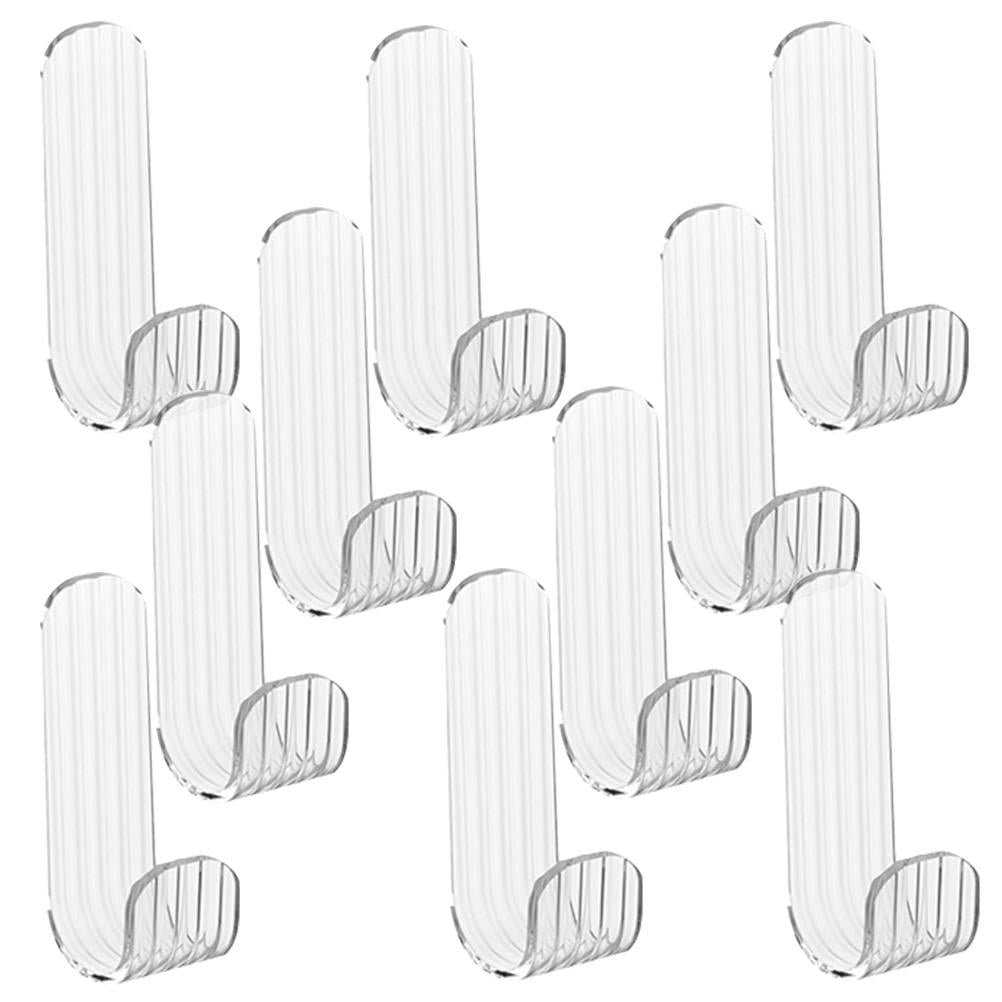 SEWCHICS 12Pcs Removable Clear Acrylic Hooks Adhesive Wall Hooks for ...