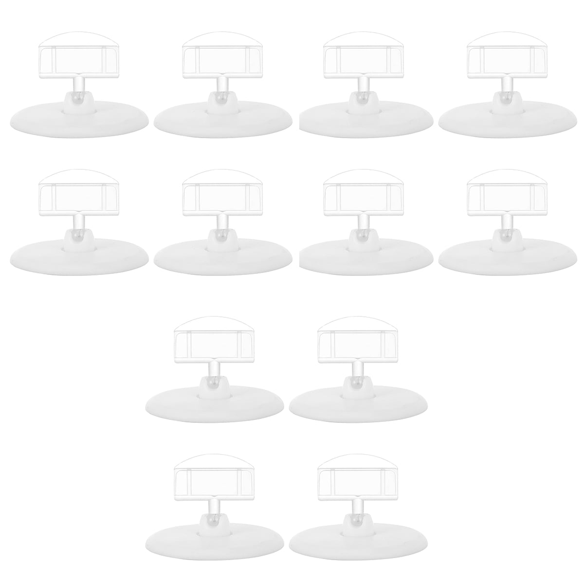 COMPUKAS Label Display Clips Merchandise Sign Holders White Plastic ...