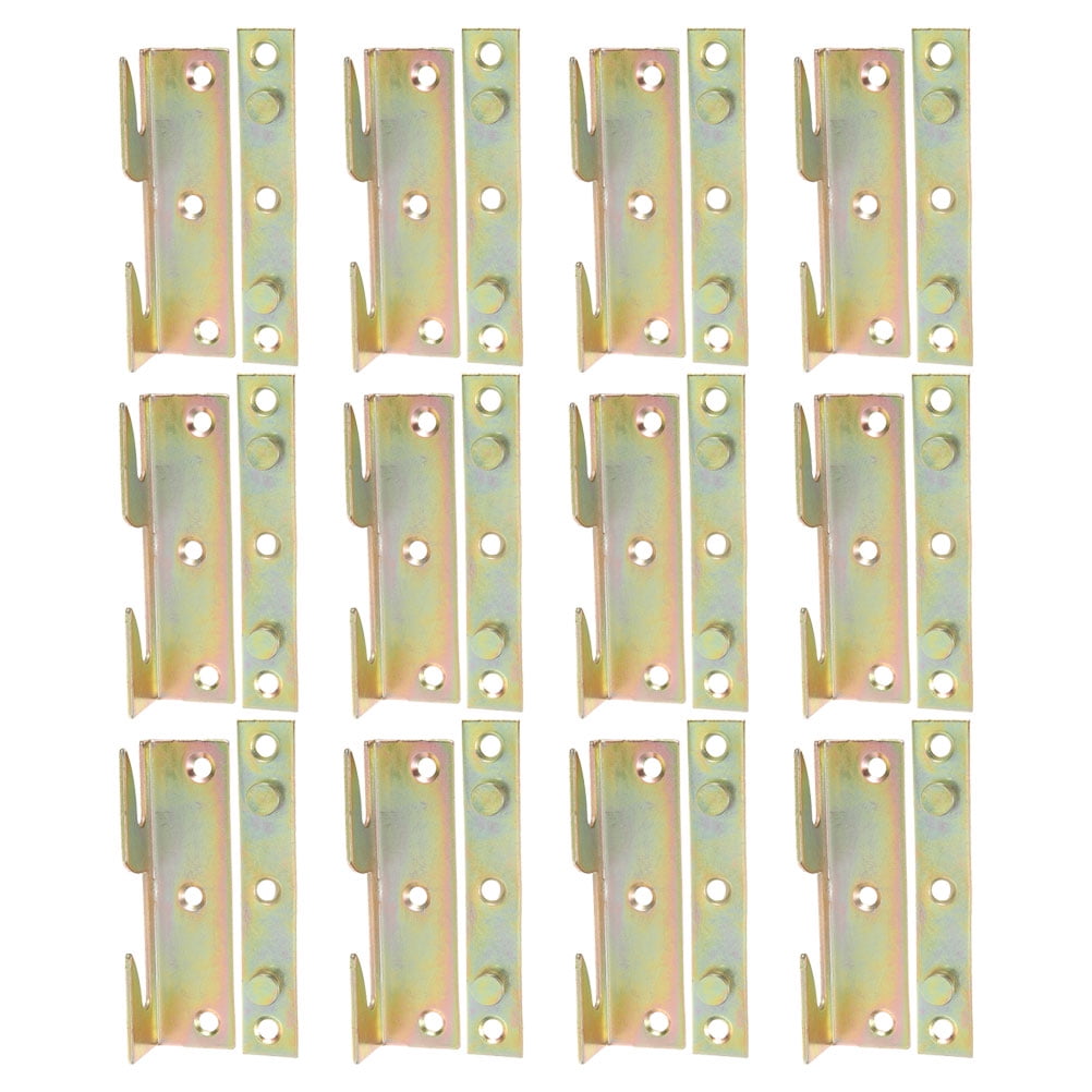 WHAMVOX 12pcs Bed Frame Connector Bracket Heavy Duty Bed Rail Brackets ...