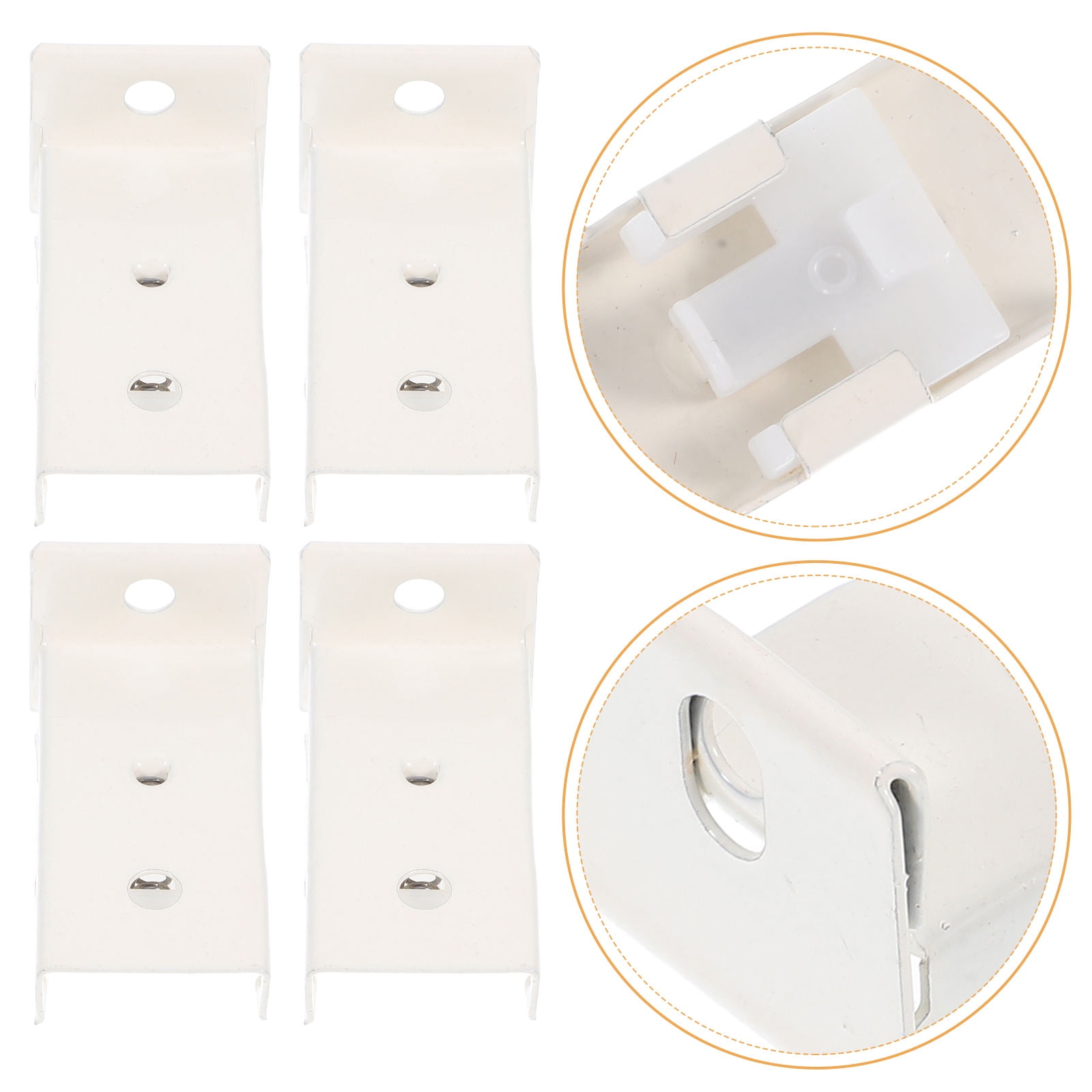 WHAMVOX 12pcs Curtain Track Mounting Brackets Iron For Curtain Tracks ...