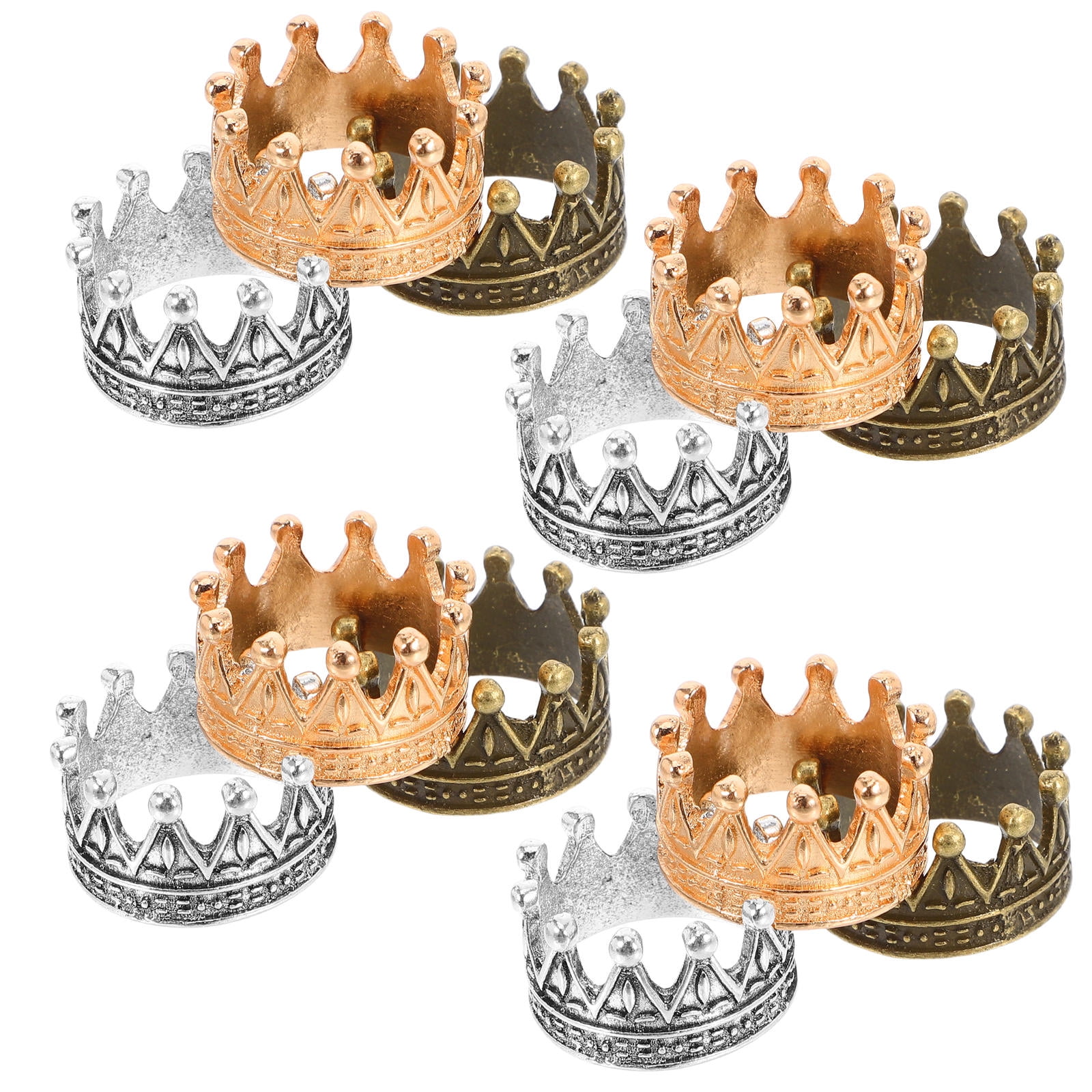 WHAMVOX 12pcs Cute Mini Crowns For Dollhouse Decor Small Long-Lasting ...