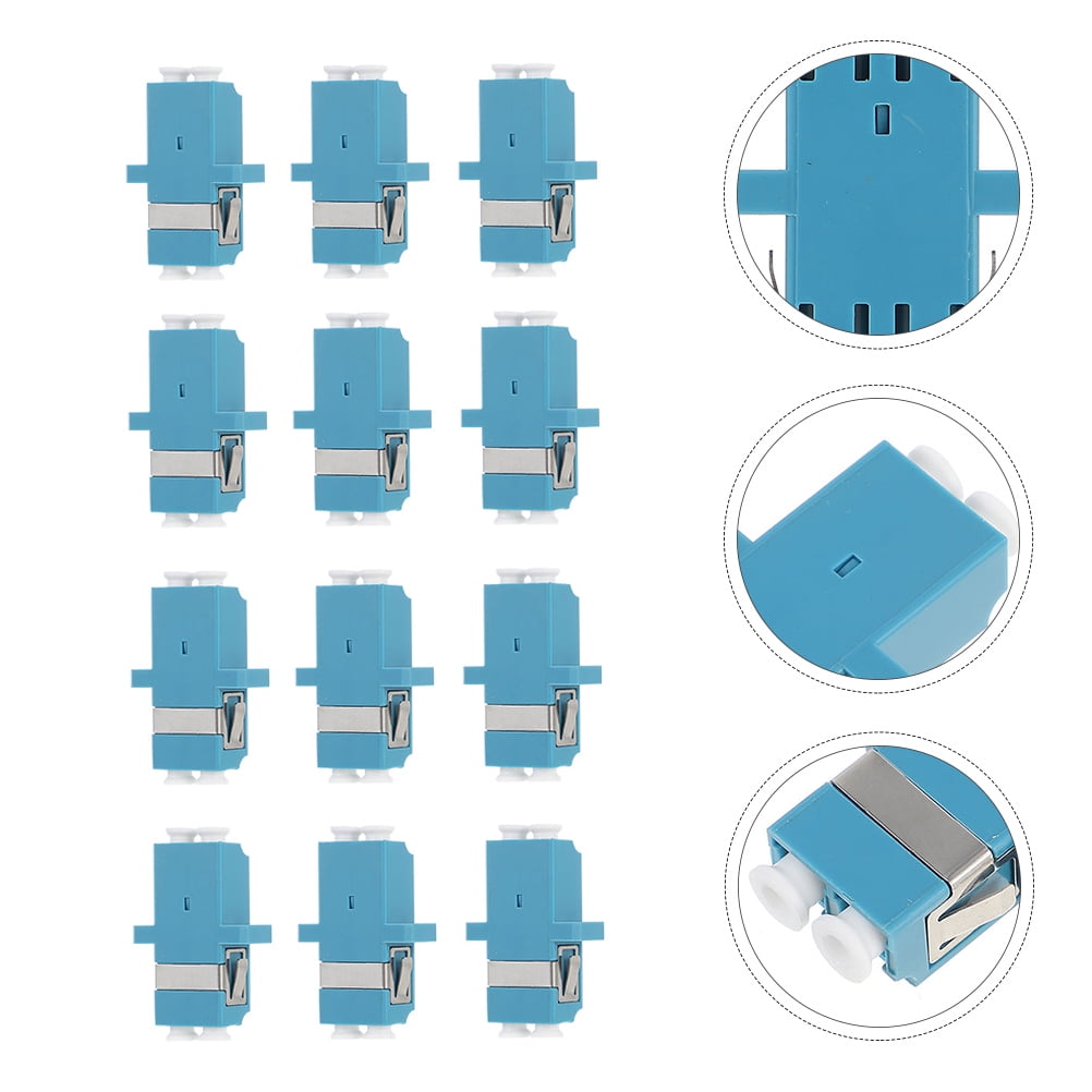 WHAMVOX 12pcs Fiber Optic LC to LC Couplers Plastic Doubleport Duplex ...