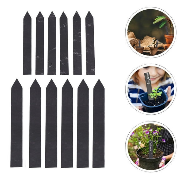 WHAMVOX 12pcs Plant Labels Flower Plant Name Tags Stone Plant Labels ...