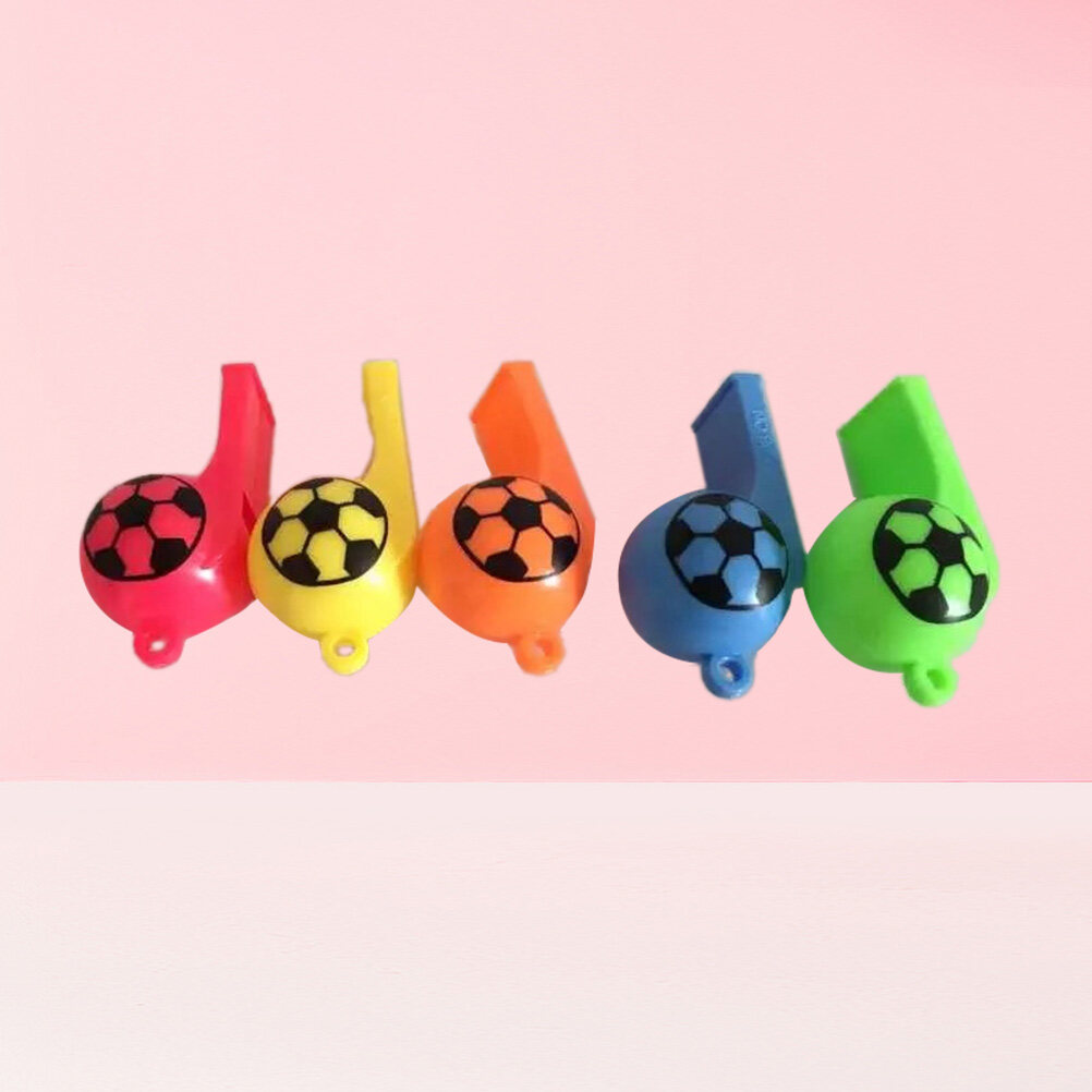 WHAMVOX 12pcs Plastic Colorful Whistle Football Cheerleading Referee ...