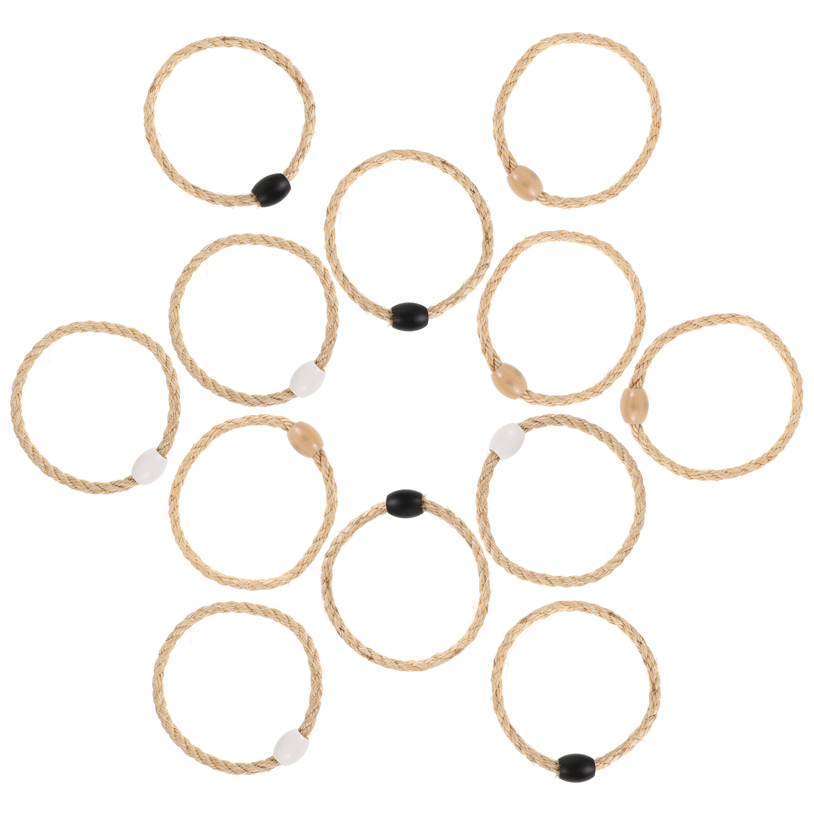 WHAMVOX 12pcs Toss Games Throwing Ring Toys Outdoor Ring Toss Game Rope ...