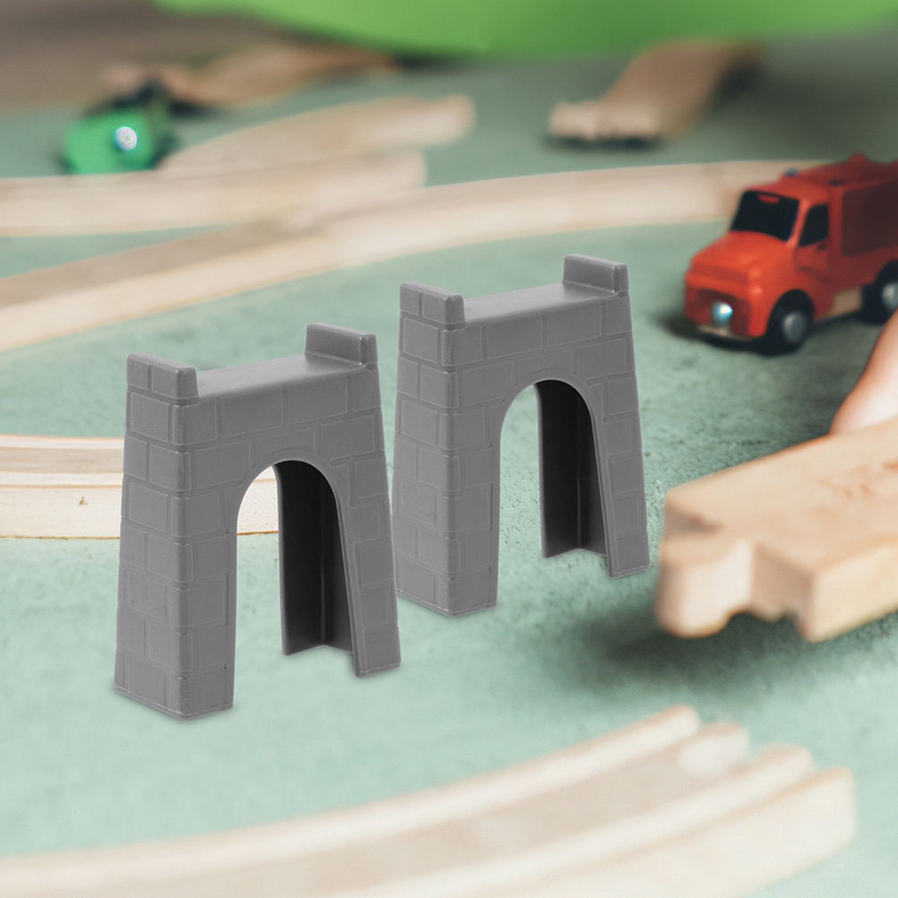 WHAMVOX 12pcs Train Track Railway Supports Playing Bridge Pier Model ...