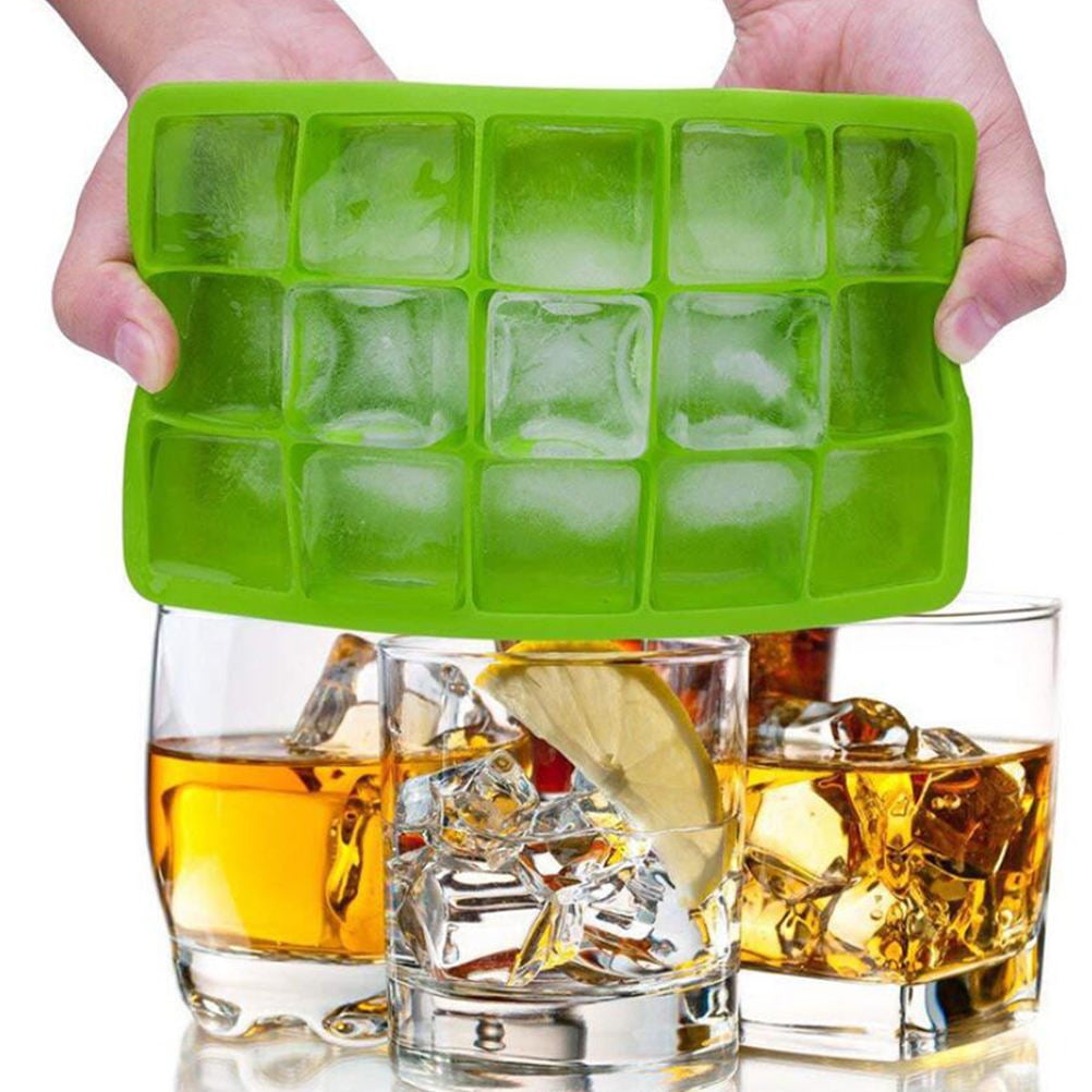 WHAMVOX 15 Cavities Ice Tray Mold Reusable Cream Molds Green - Walmart.com