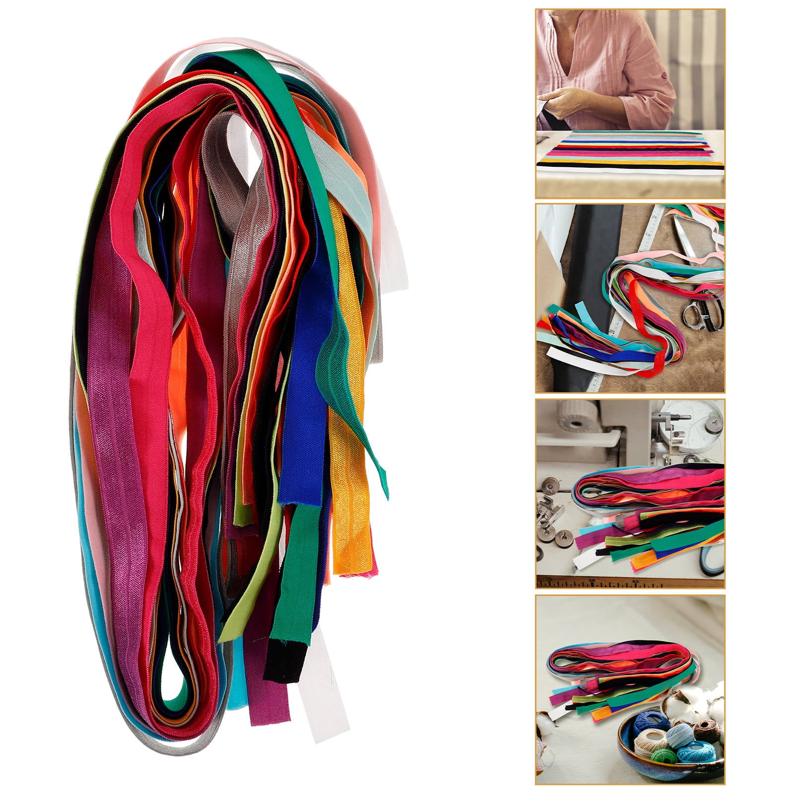 WHAMVOX 15 Pcs Elastic for Sewing Color Band Multi-purpose Elastics ...