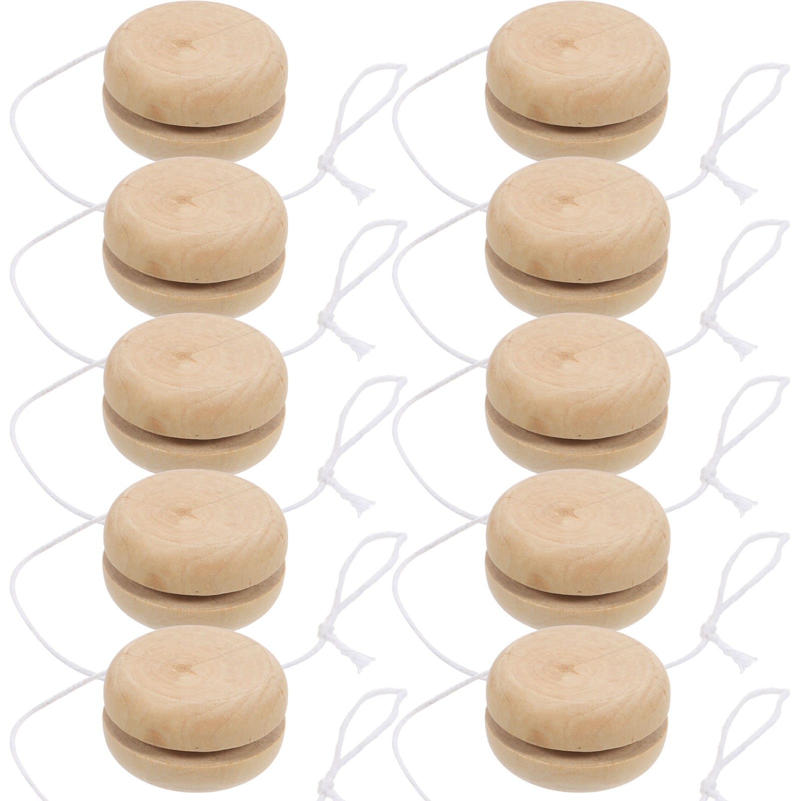 WHAMVOX 15 Pcs Party Wooden Yo-yo Toys Imagination Memory Nurturing ...