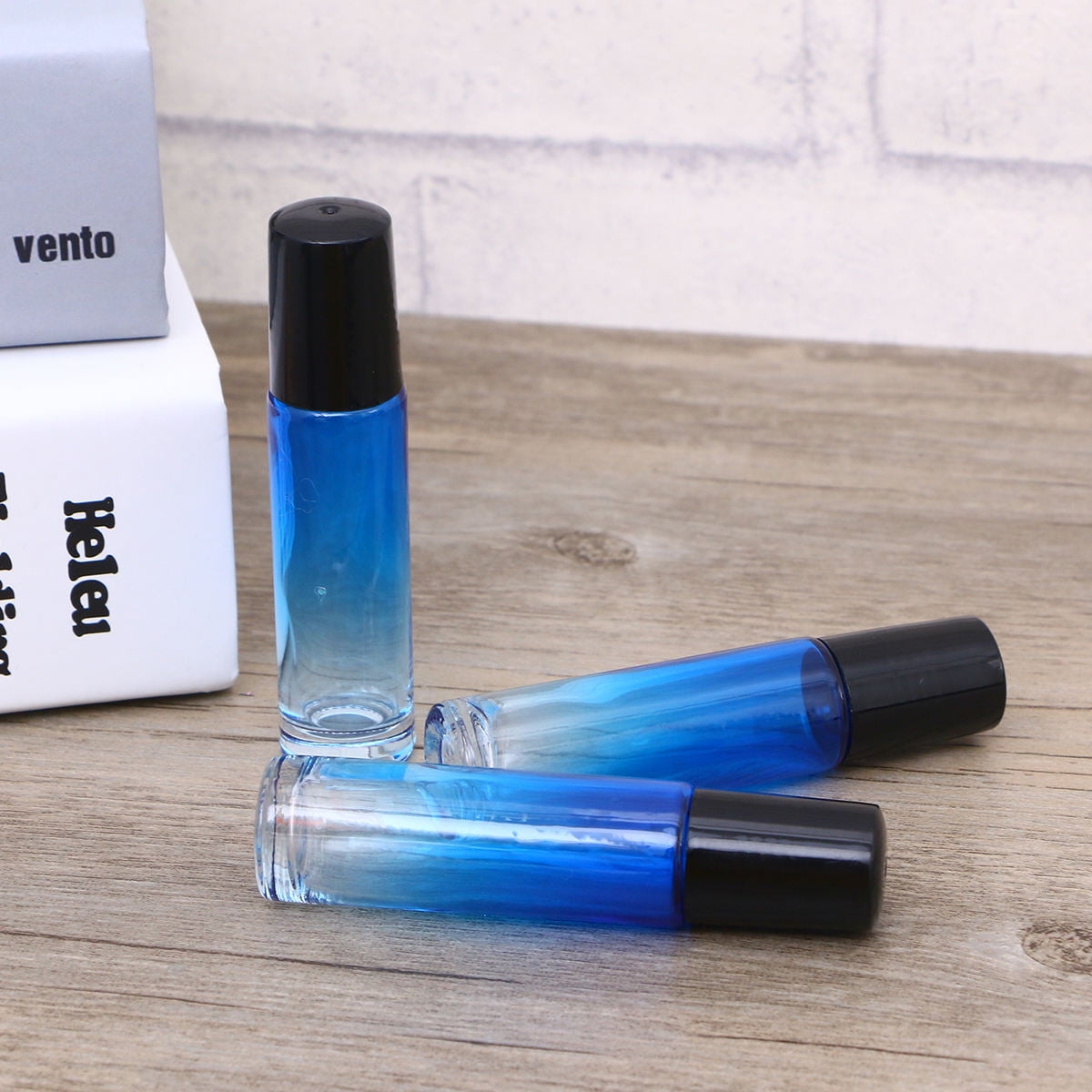 WHAMVOX 15pcs 10ml Gradient Color Essential Oil Roller Bottle Colorful ...