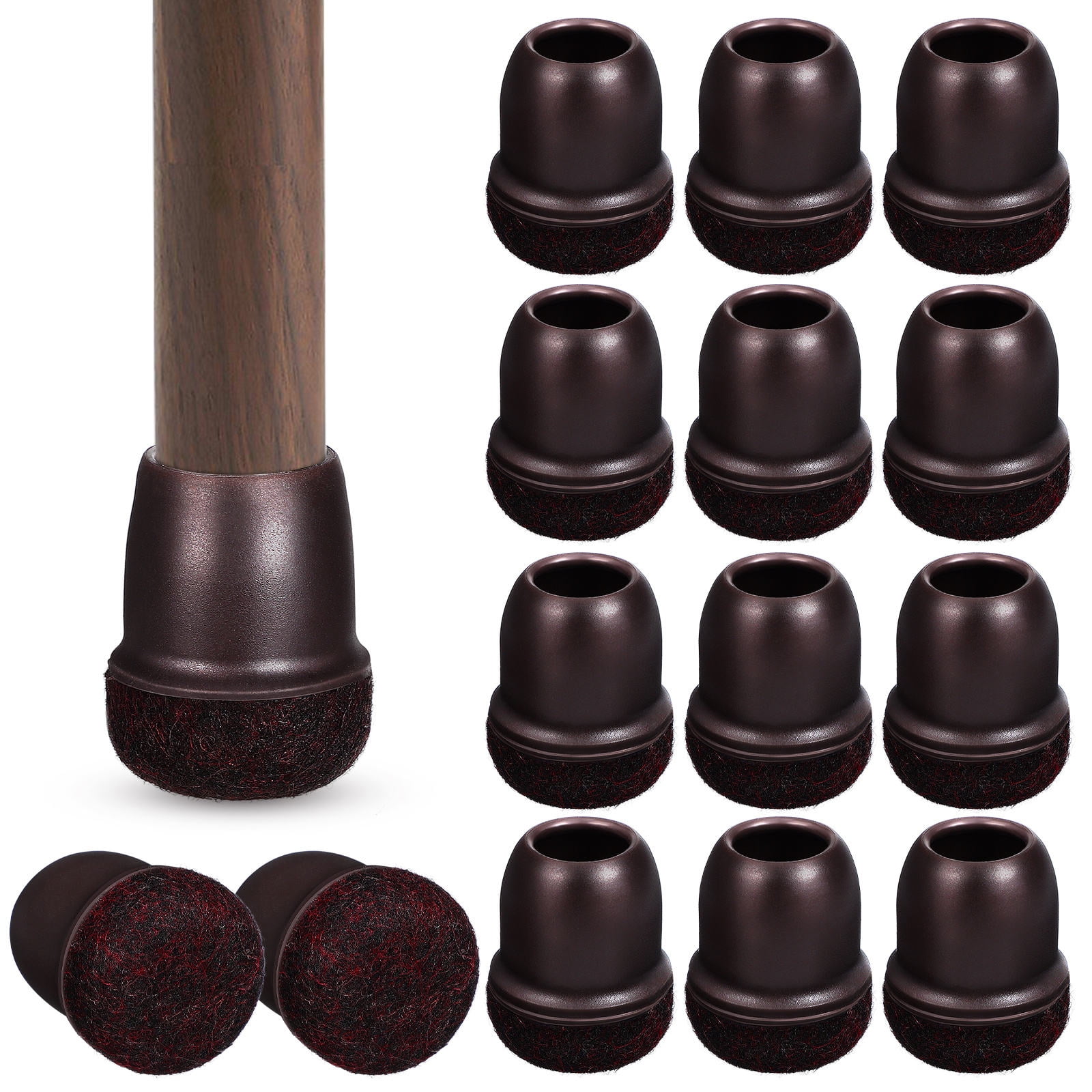 WHAMVOX 16 Pcs Chair Foot Cover Felt Pads for Furniture Feet Legs ...