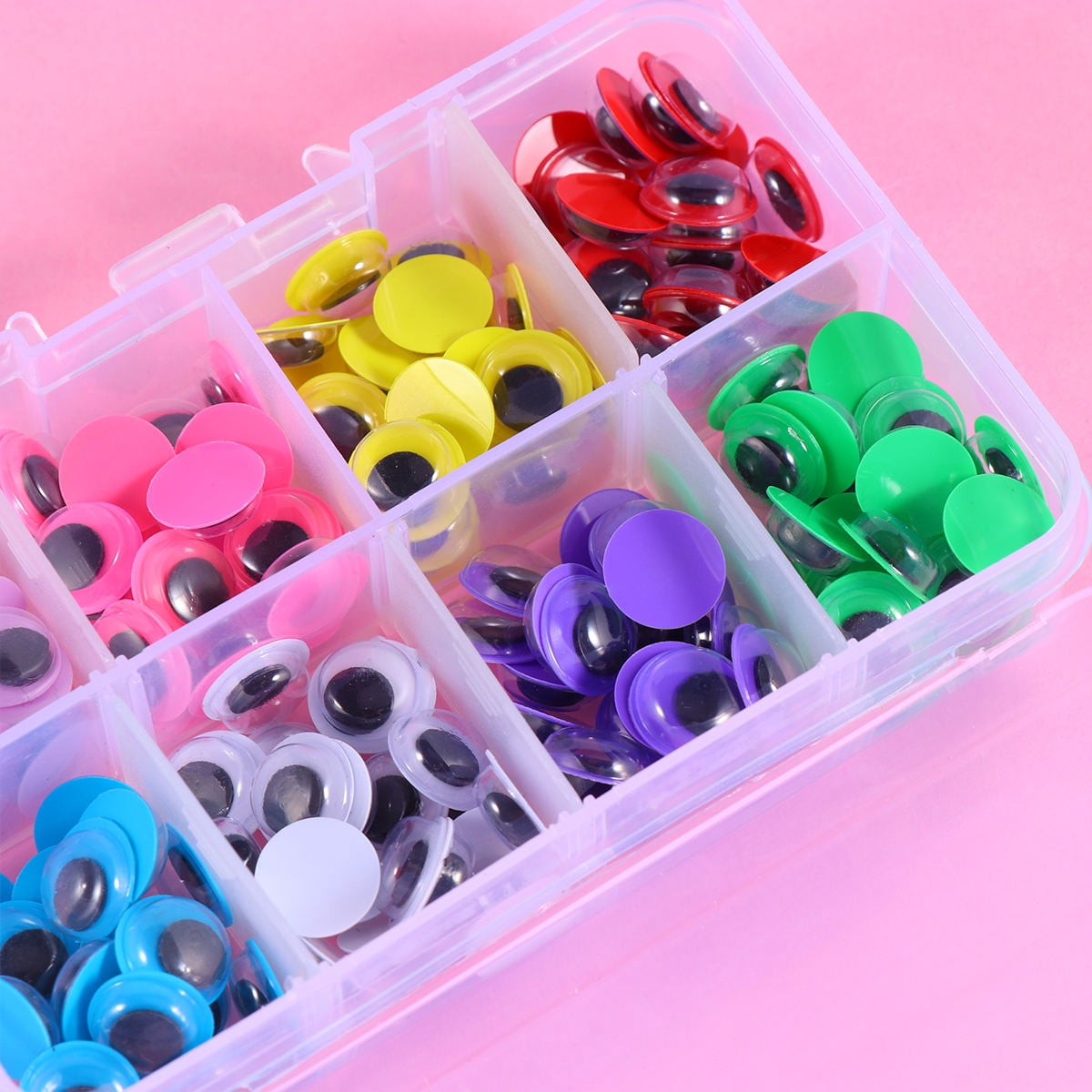 WHAMVOX 160 Pieces Wiggly Eyes for DIY Crafts Assorted Color Plastic ...