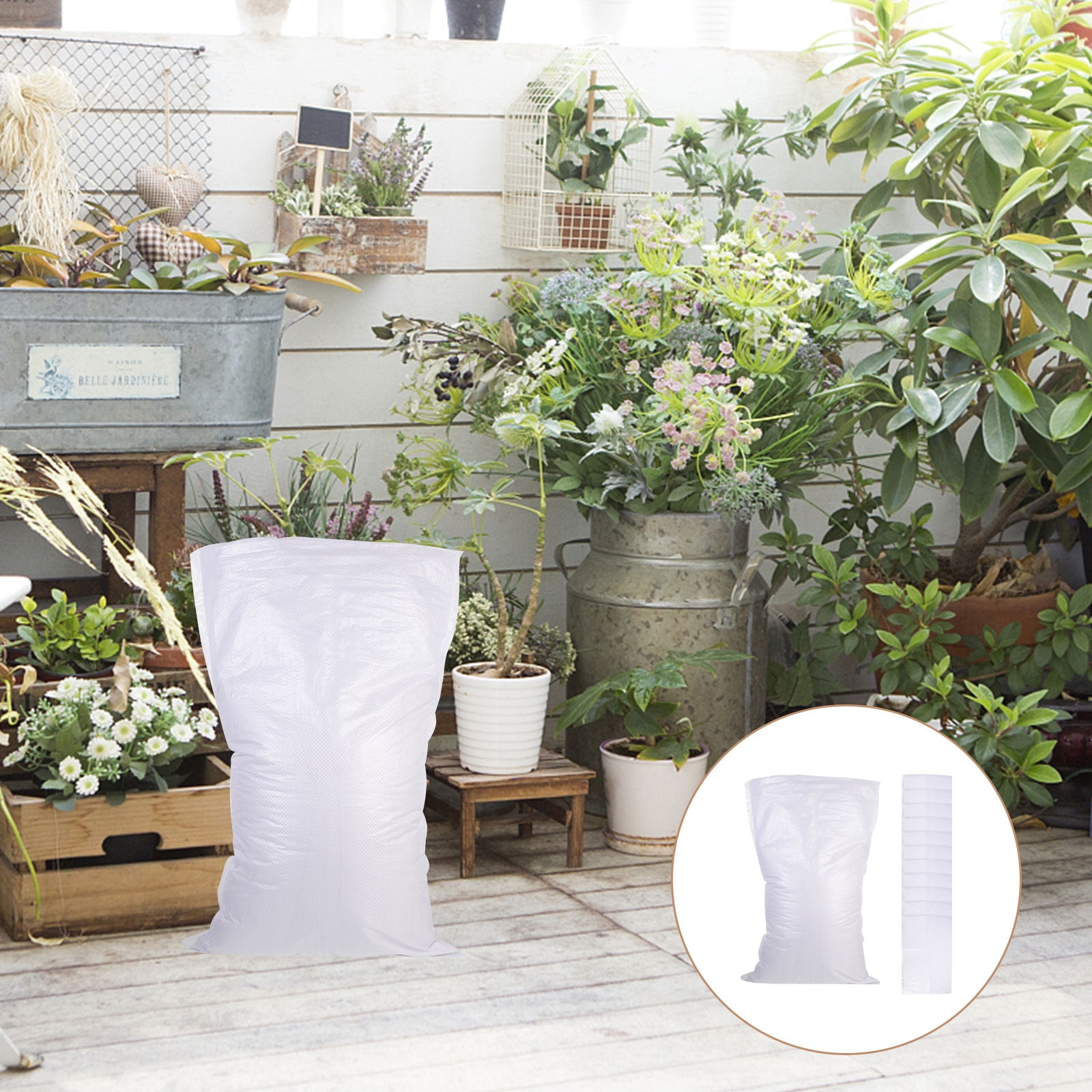 WHAMVOX 16Pcs Fillable Sand Bag for Flood Protection and Soil ...