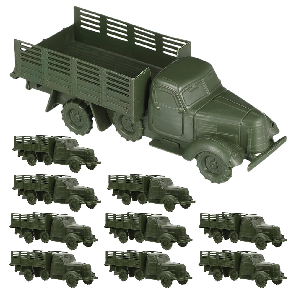 WHAMVOX 16Pcs Realistic Vehicle Toys Mini Army Truck Models In 4.72X1 ...