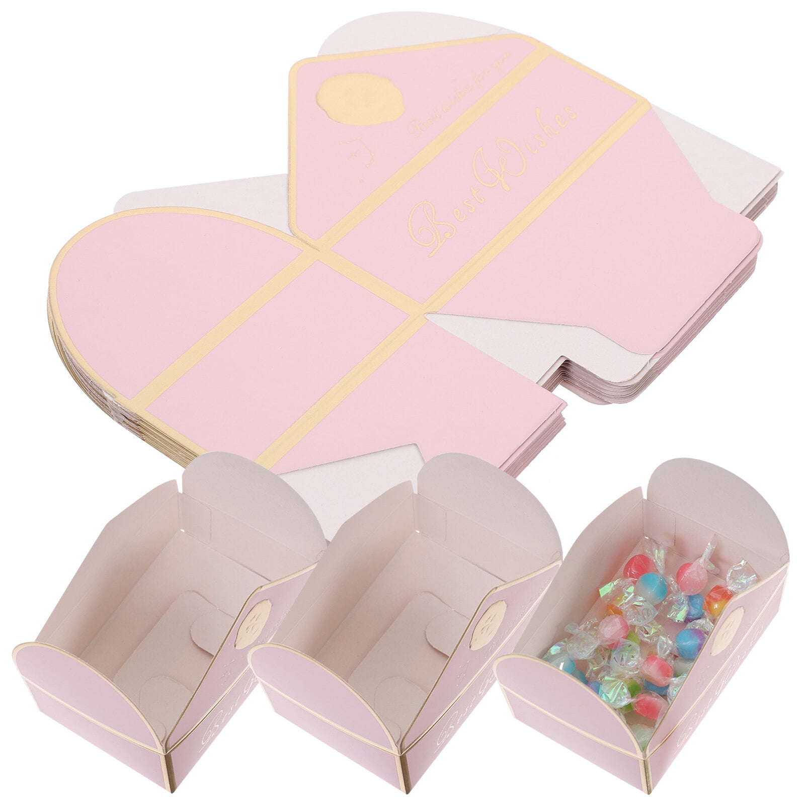 WHAMVOX 18 Pcs Gift Box Container Candy Chocolate Boxes Bag Bags Bride ...