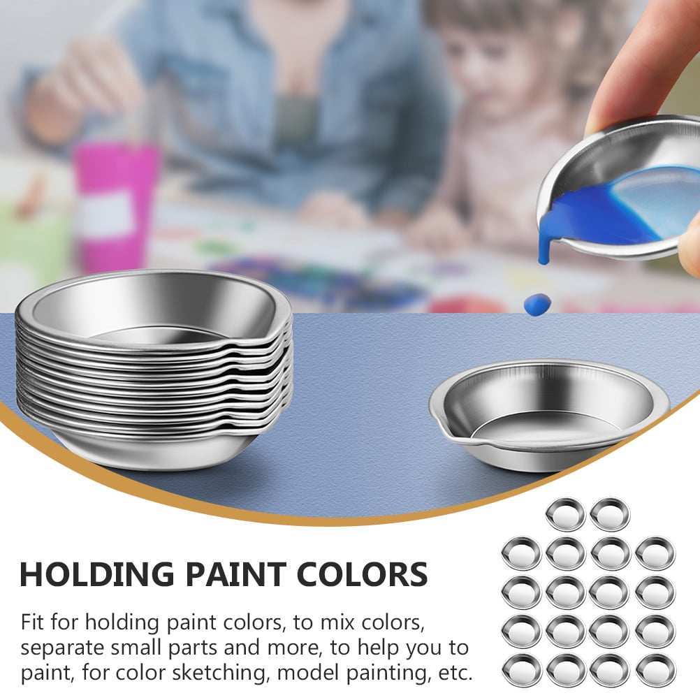 WHAMVOX 18 Pcs Make Watercolor Palette Reusable Painting Plate Travel ...